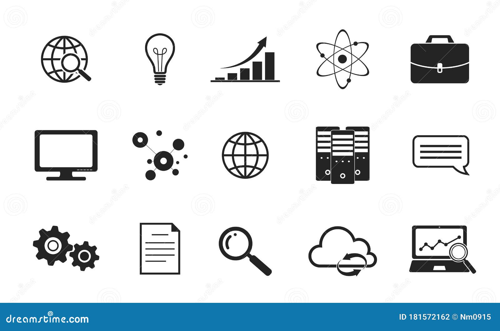 Infographic Icons. Technology and Business Symbols Stock Vector ...