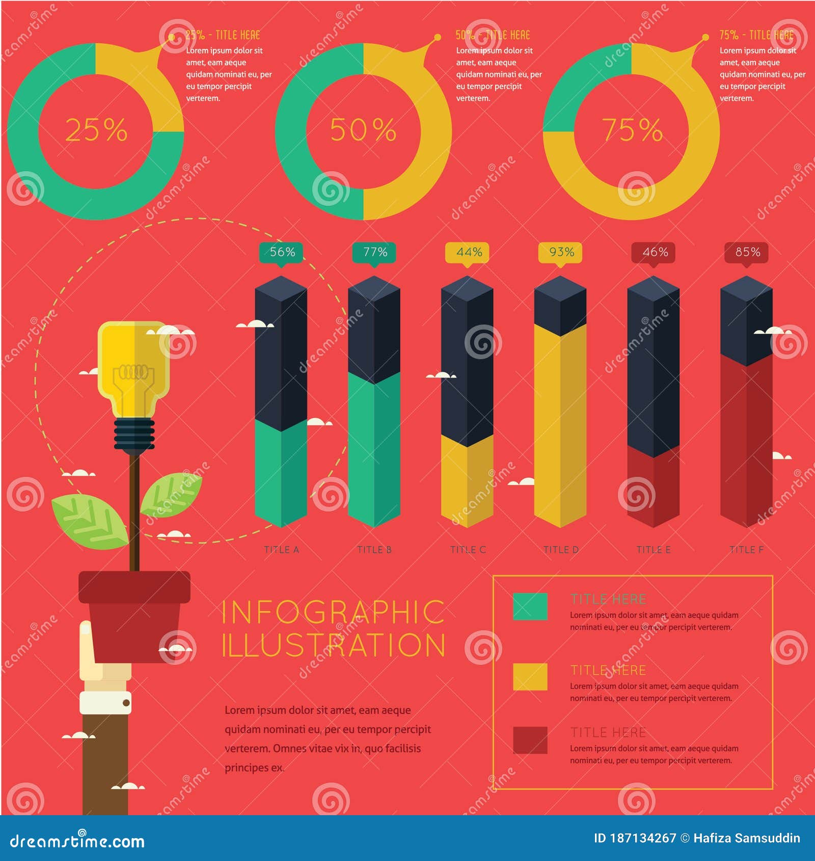 Infographic of Idea Development Concept. Vector Illustration Decorative ...
