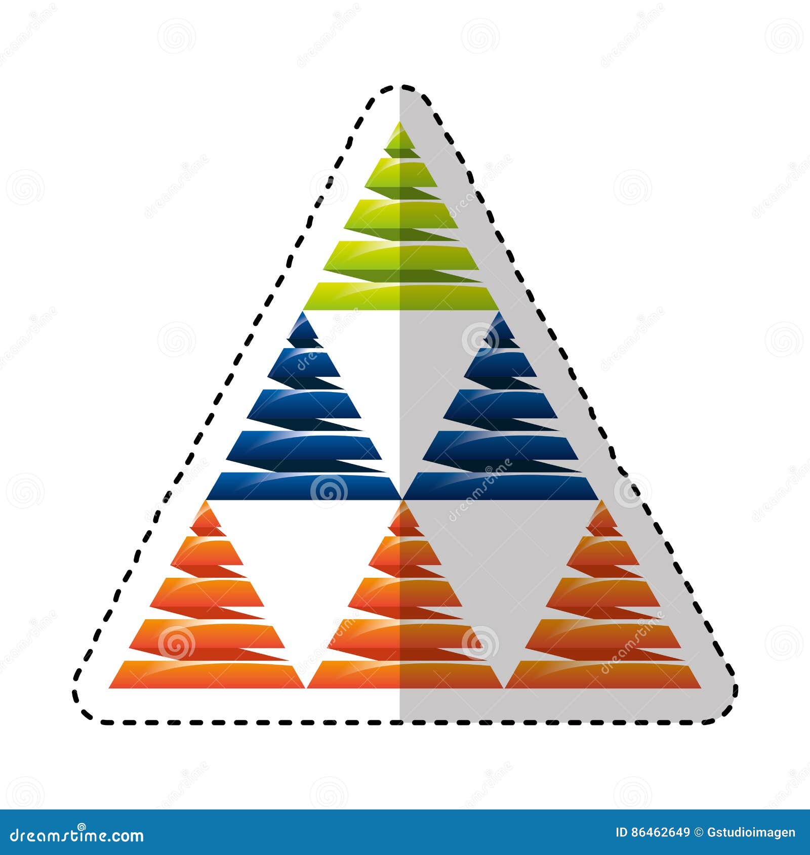 Infographic Ikone Des Pyramidenemblems Vektor Abbildung - Illustration ...