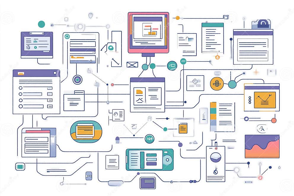 Understanding Digital Information Flow in a Connected World Stock Photo ...