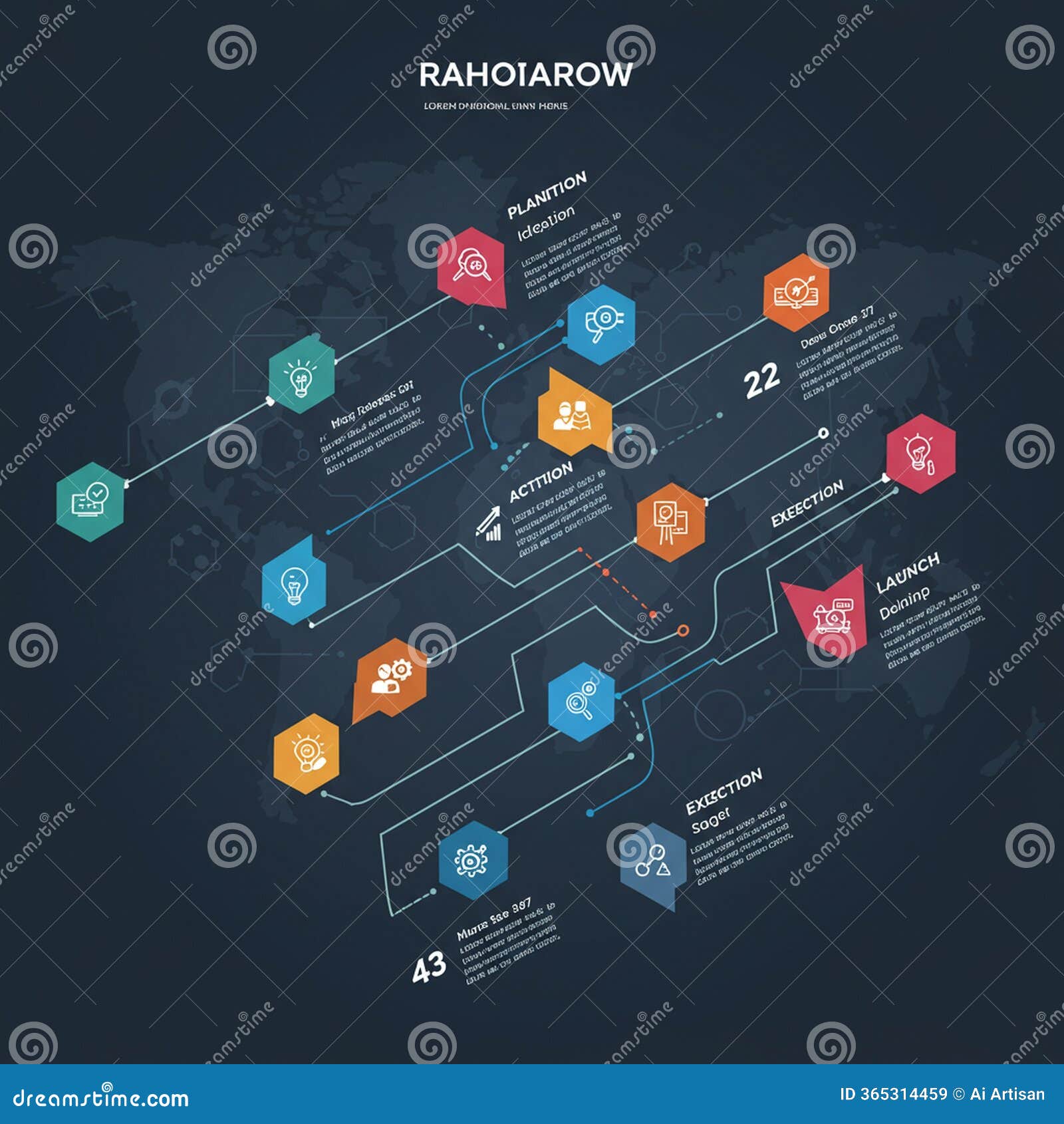 Infographic Illustrating A Four Step Process Shown In Sequential ...
