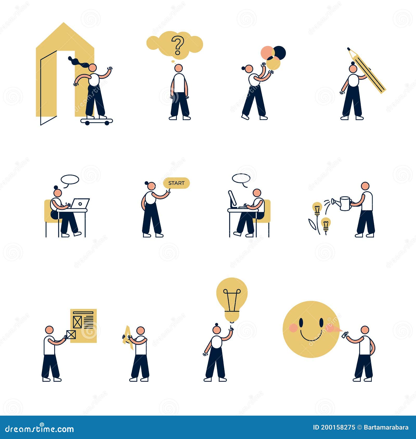 Infographic Illustration, the Main Stages of the Creative Design ...