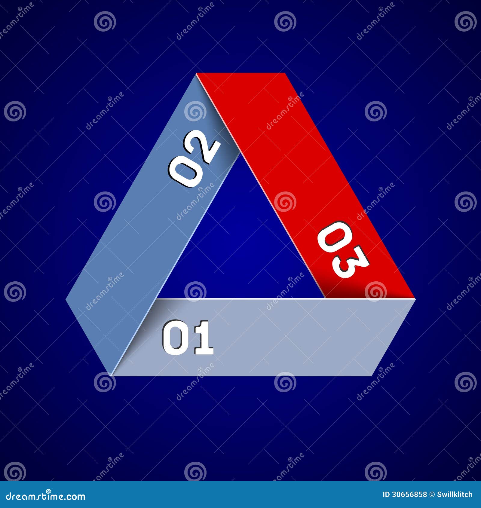 Infographic With Impossible Triangle Vector Illustration ...
