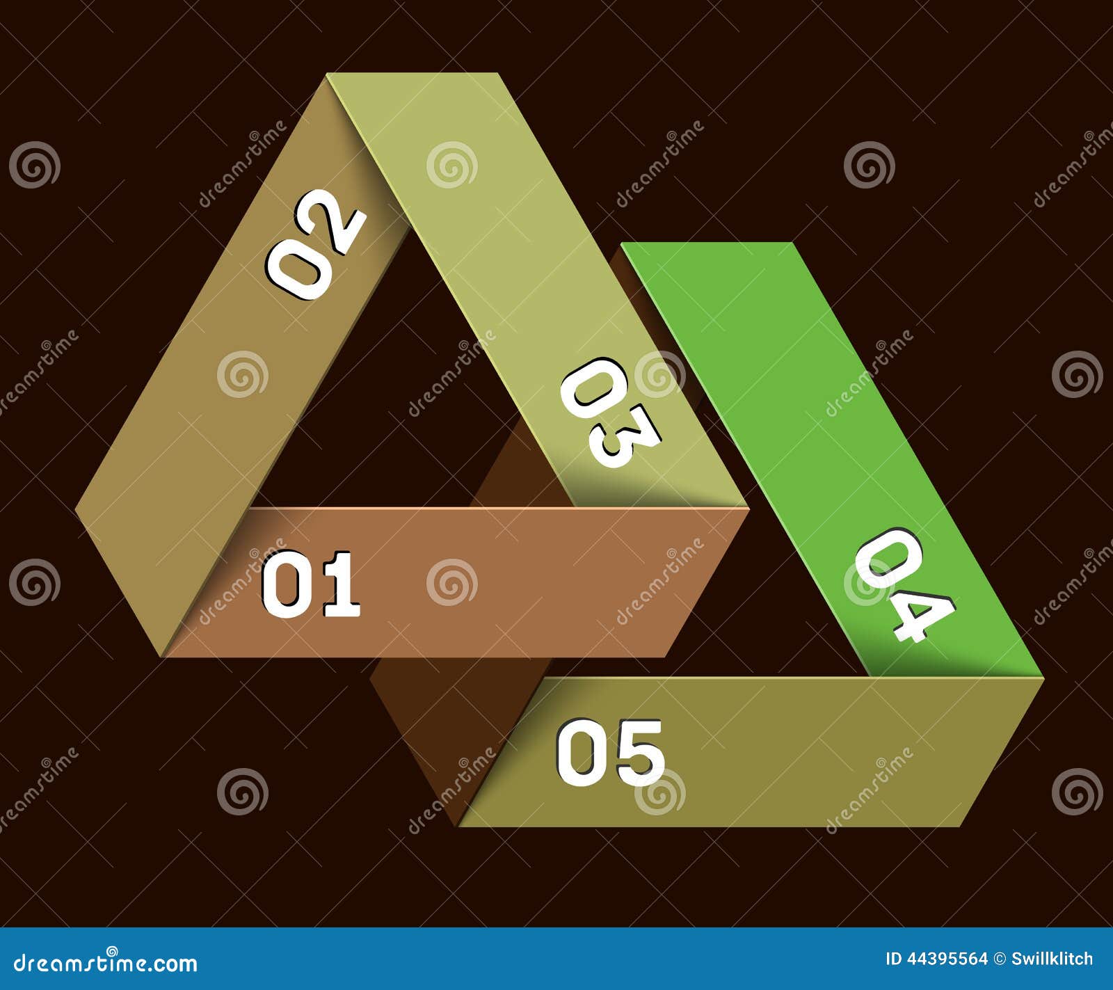 Infographic With Impossible Triangle Vector Illustration ...