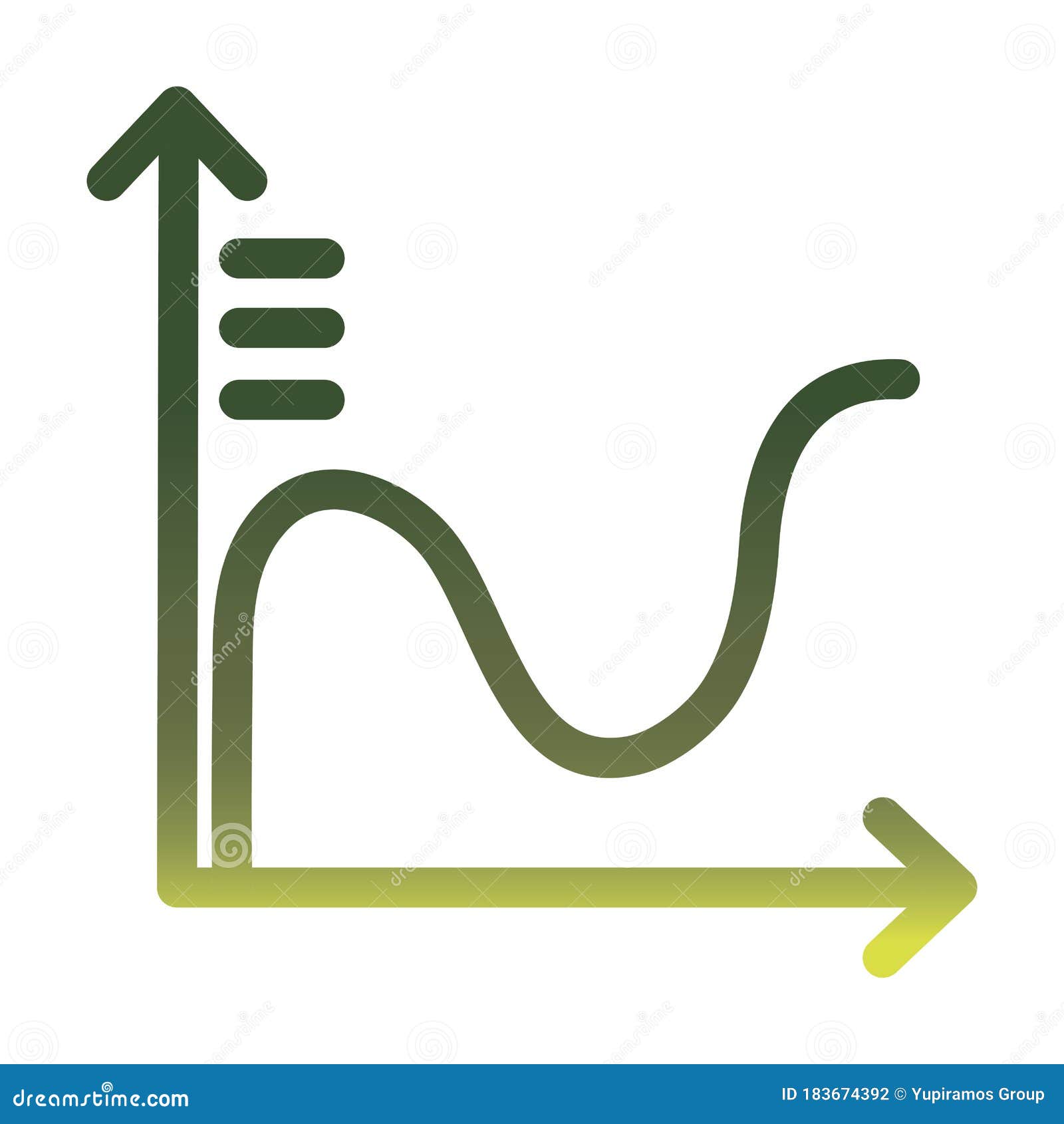 Infographic Increase Arrow Chart Gradient Style Icon Vector Design ...