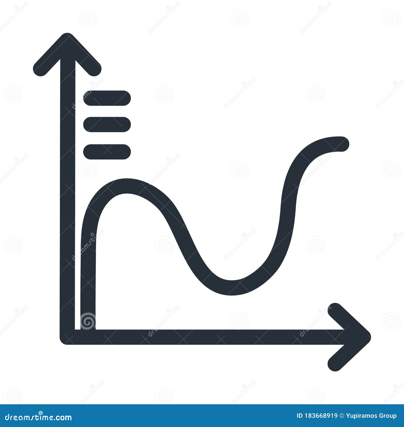 Infographic Increase Arrow Chart Line Style Icon Vector Design Stock ...