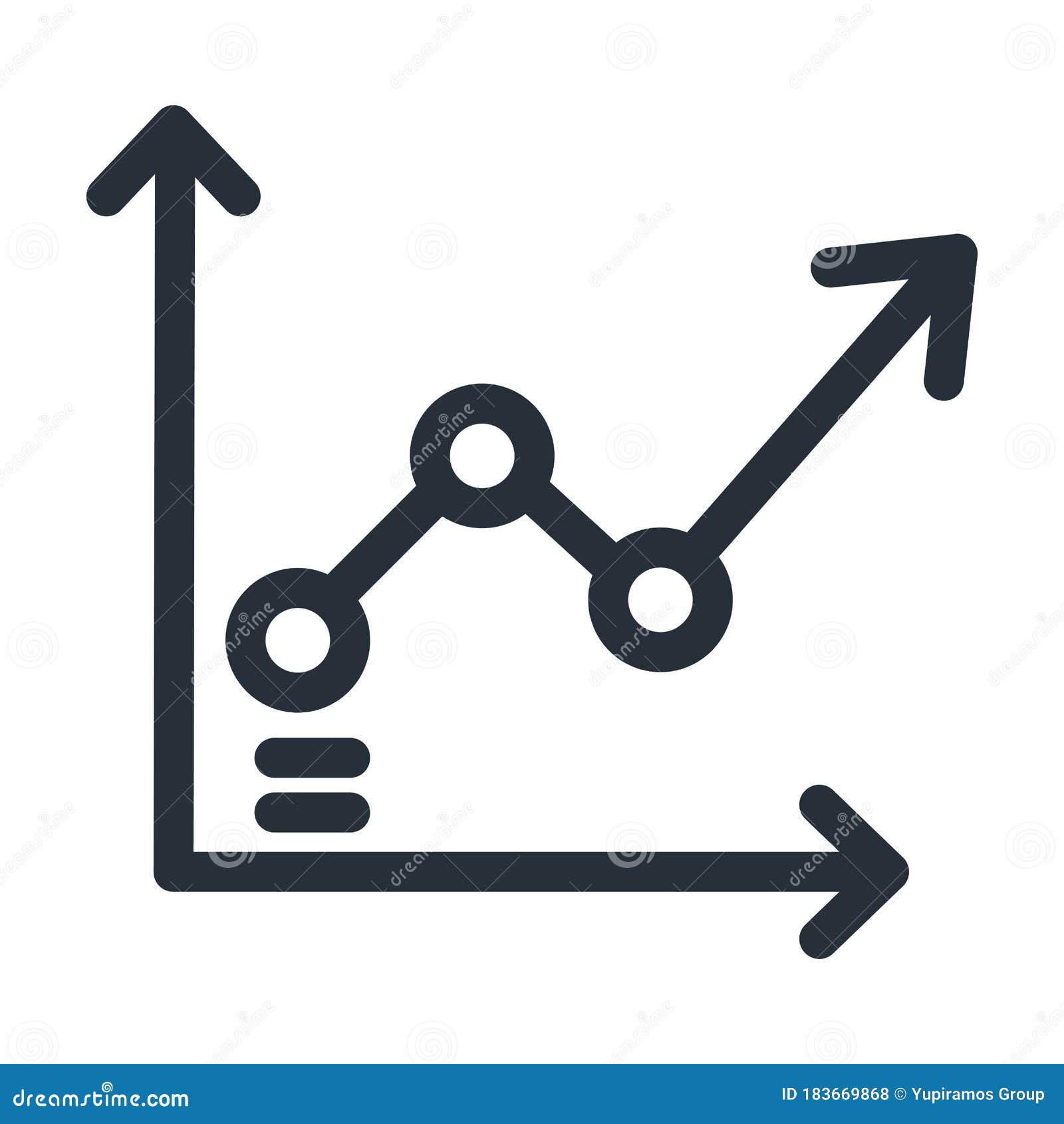 Infographic Increase Arrow Chart Line Style Icon Vector Design Stock ...
