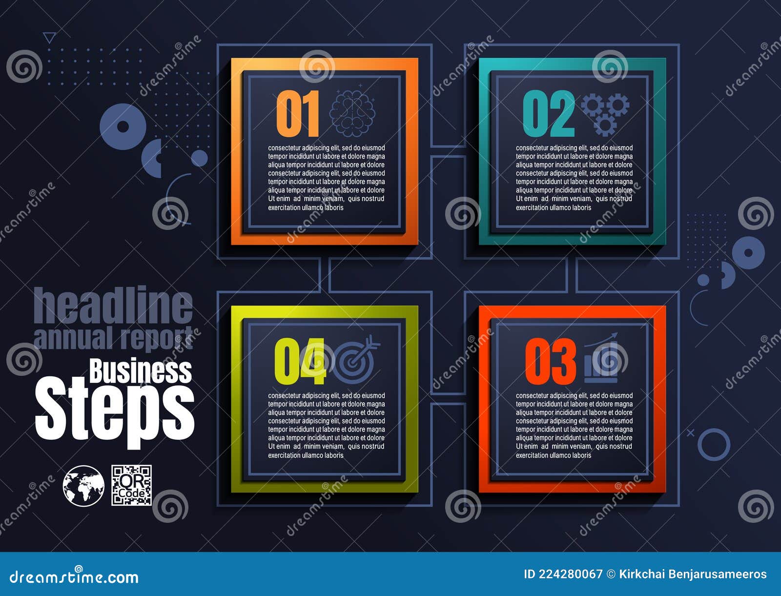 Infographic 37 stock vector. Illustration of chart, banner - 224280067