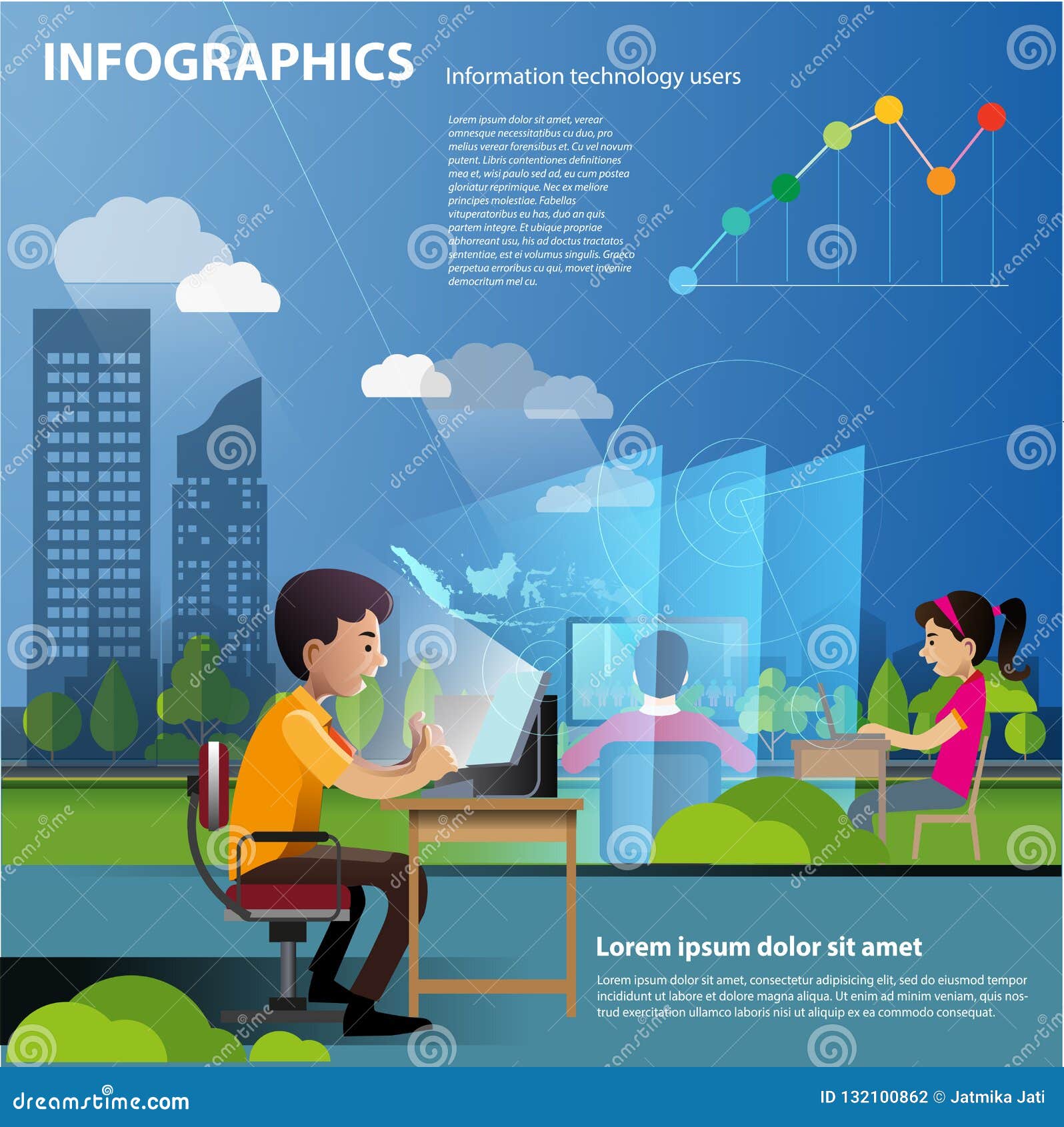 Infographic Information Technology Template Stock Vector - Illustration ...