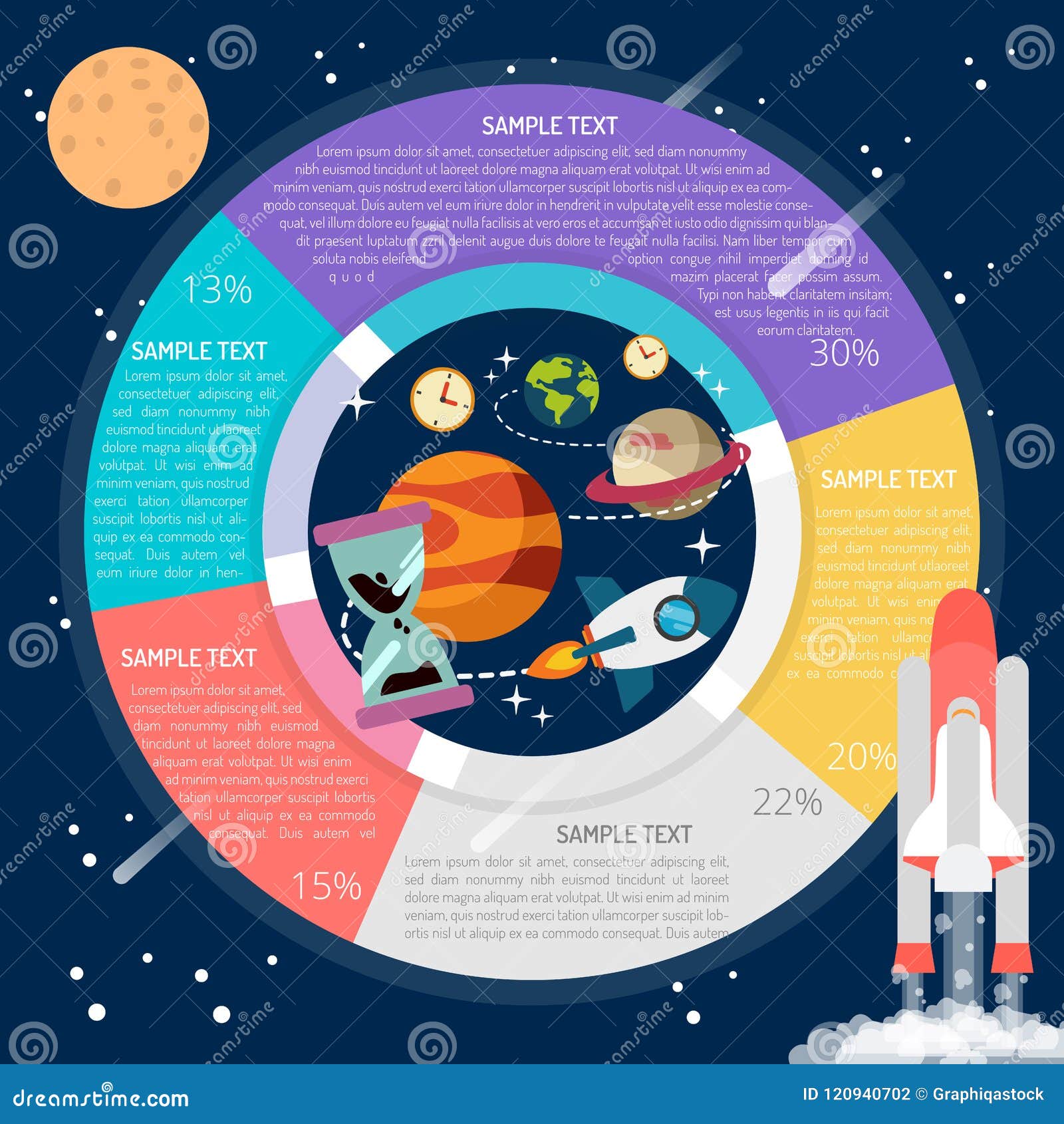 Infographic interestelar ilustración del vector. Ilustración de plano ...