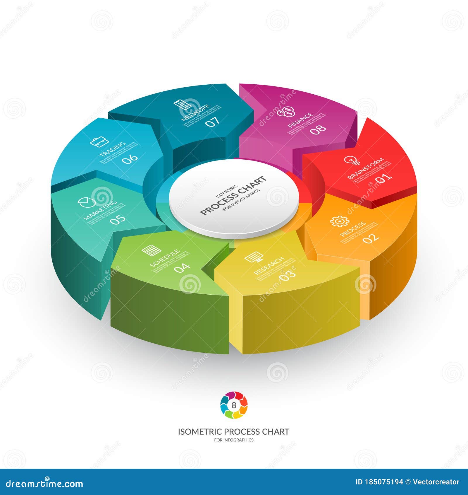 Infographic Isometric Puzzle Circular Template. Cycle Diagram With 5 ... Infographic Isometric Puzzle Circular Template. Cycle Diagram With 5 ...