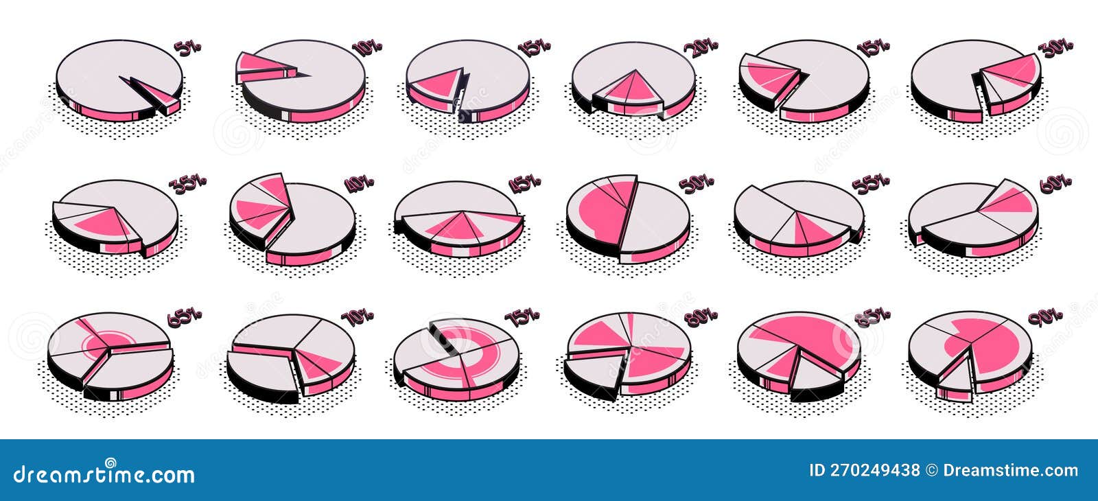 Infographic Isometric Pie Chart Circle. Isometric Infographic ...