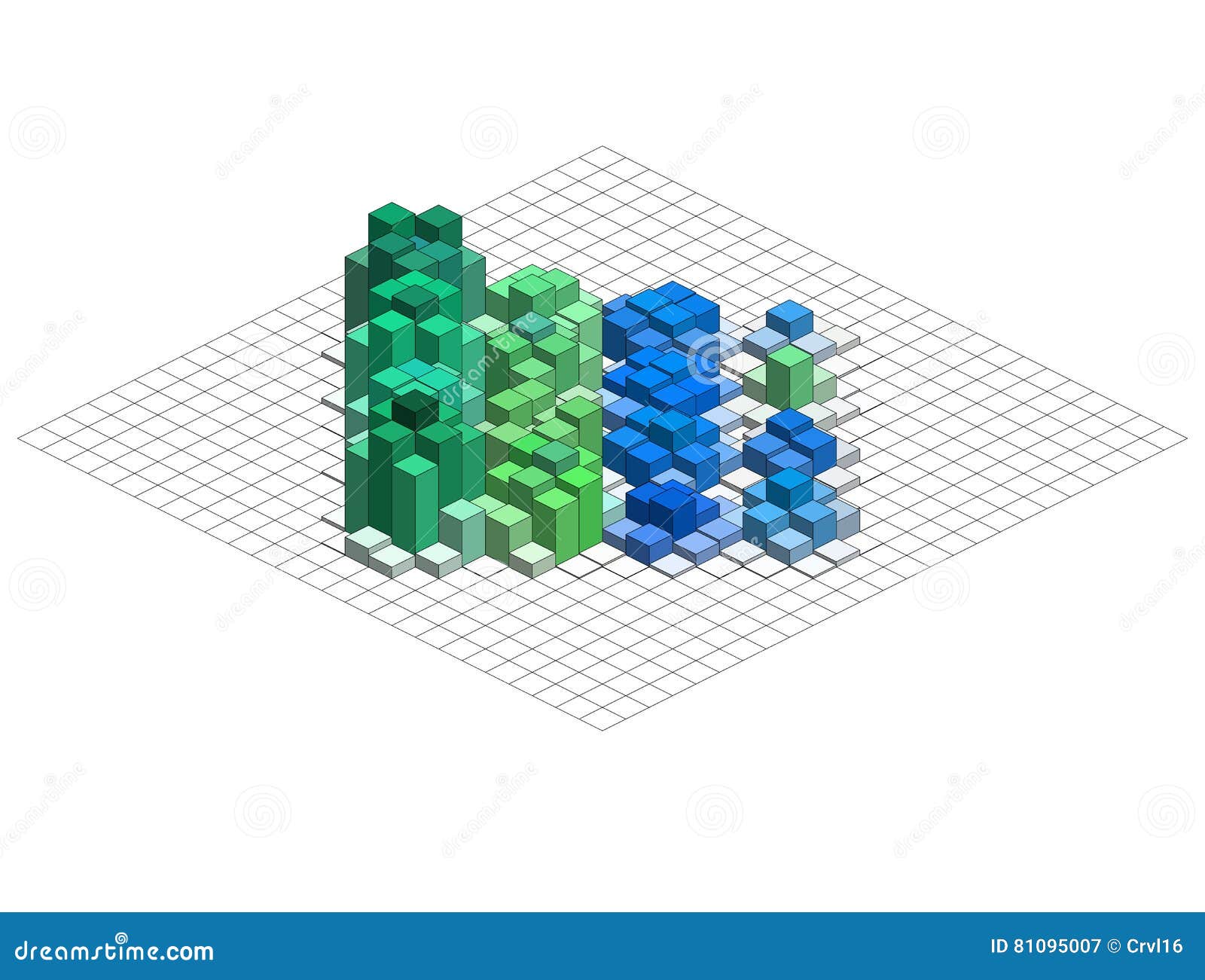 Infographic Isometric Vector Graph Stock Vector - Illustration of chart ...