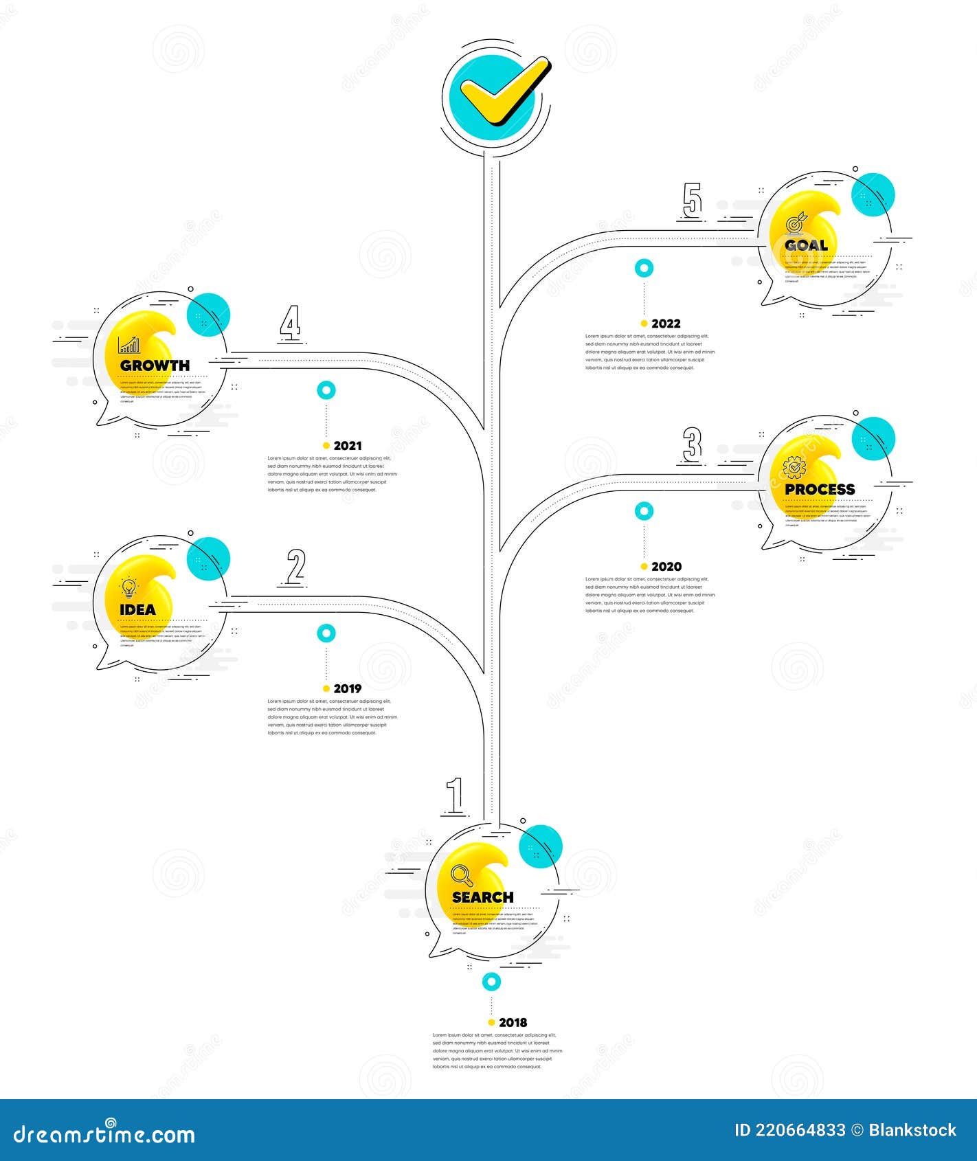 Tree Timeline Process Mindmap Vector Infographics | CartoonDealer.com ...