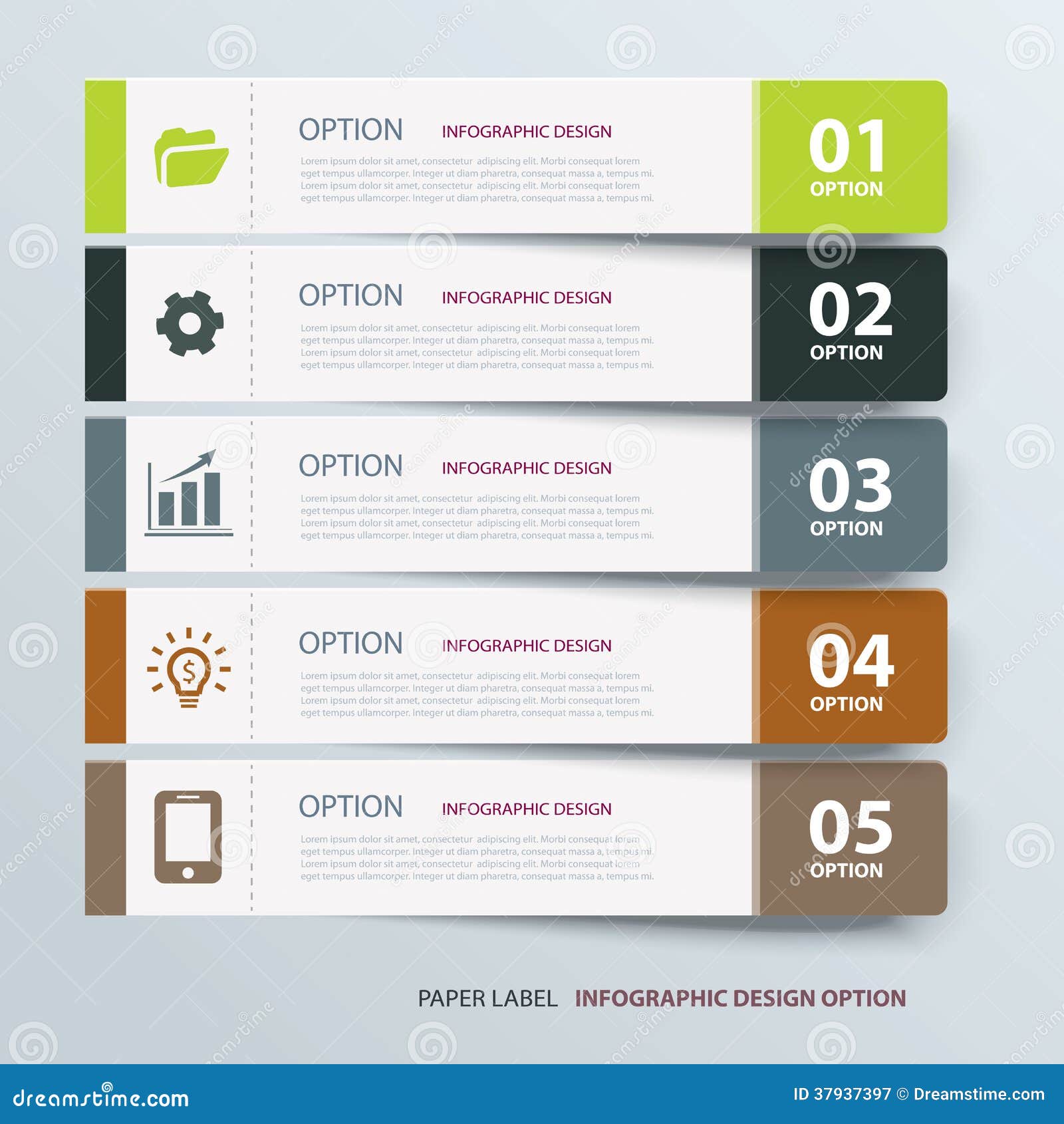 Infographic Label Tab Template Stock Vector - Illustration of ...