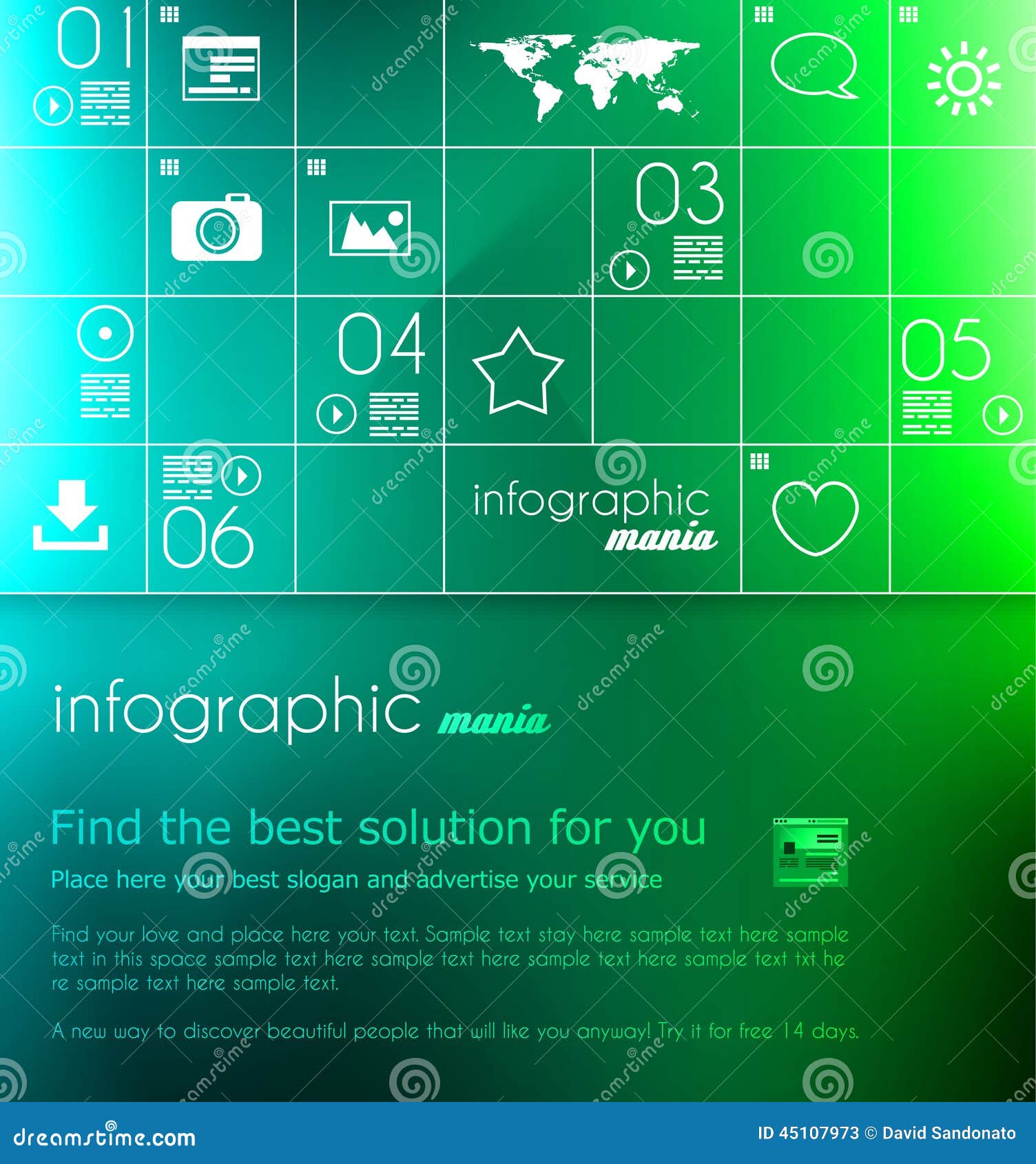 Infographic Layout for Modern Business Data Presentation Stock Vector ...