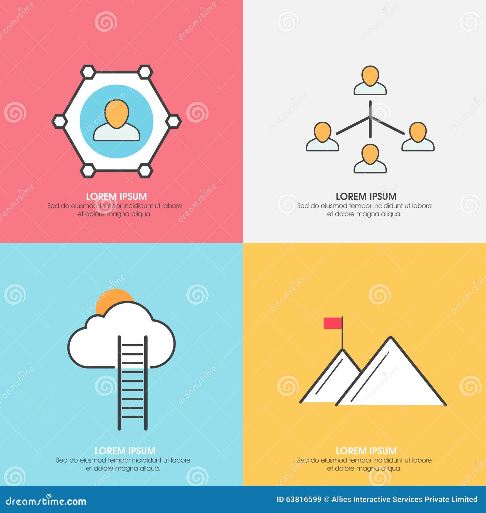 Infographic Layout for Network and Communication. Stock Illustration ...