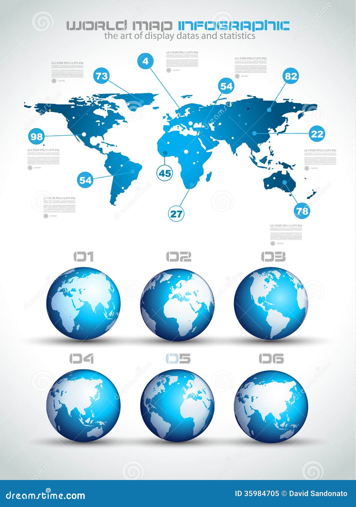 Infographic Layout Template with World Maps. Stock Illustration ...
