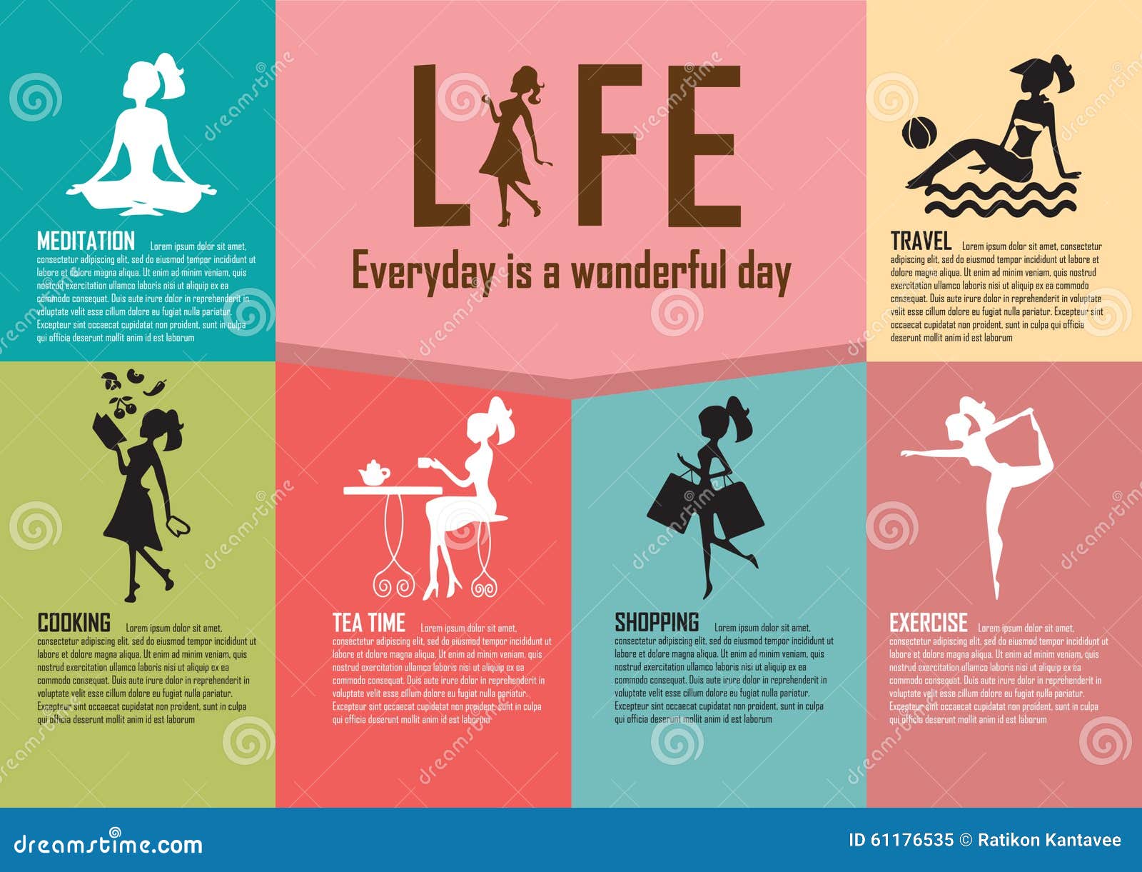 Infographic - Life stock vector. Illustration of info - 61176535