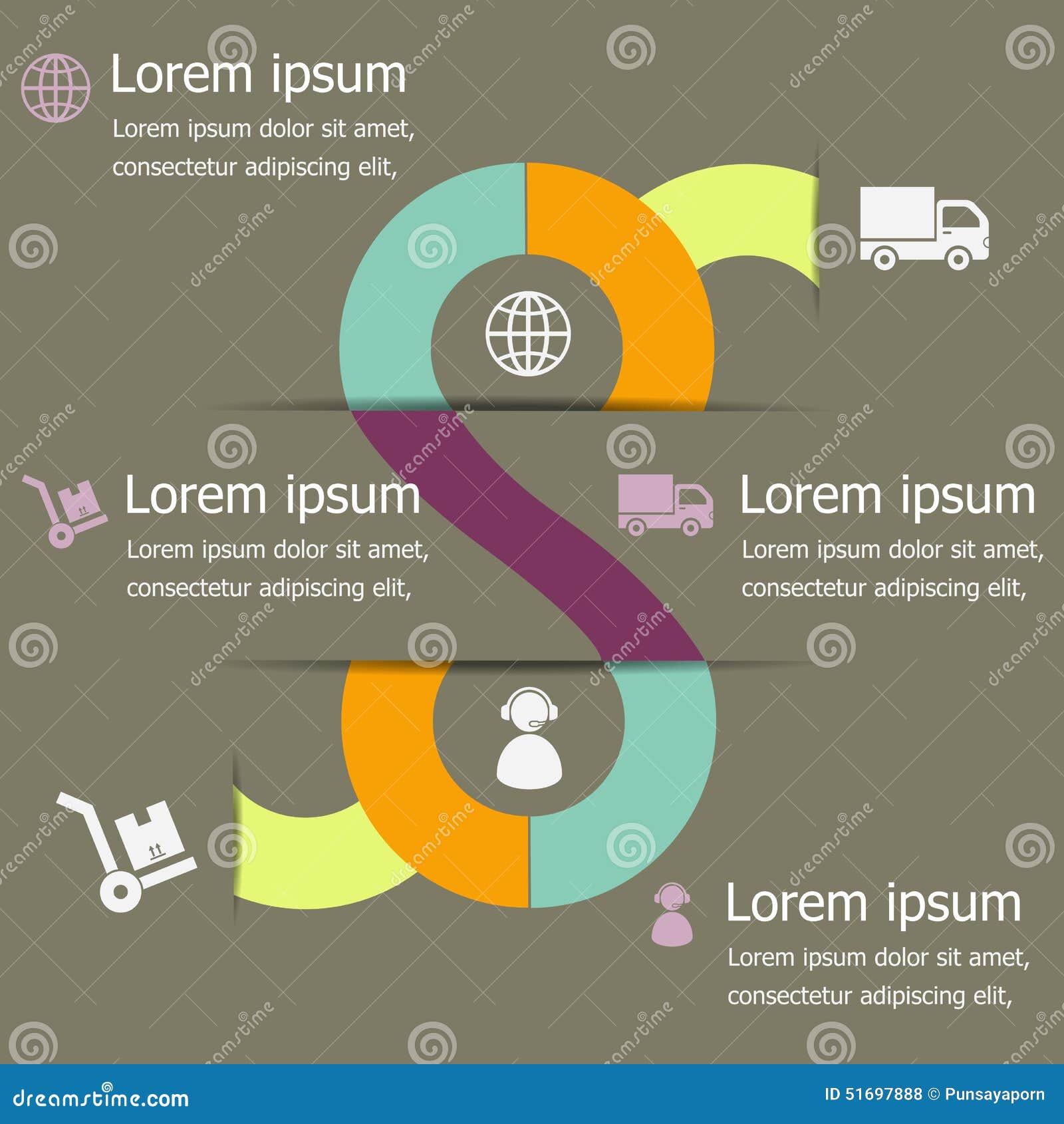 Infographic of Logistic Design Template Stock Vector - Illustration of ...
