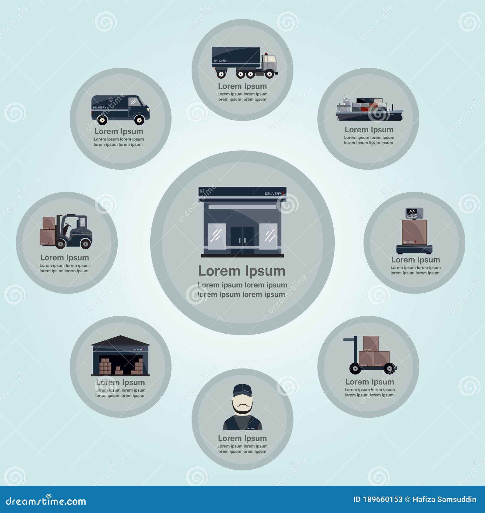Infographic of Logistic. Vector Illustration Decorative Design Stock ...