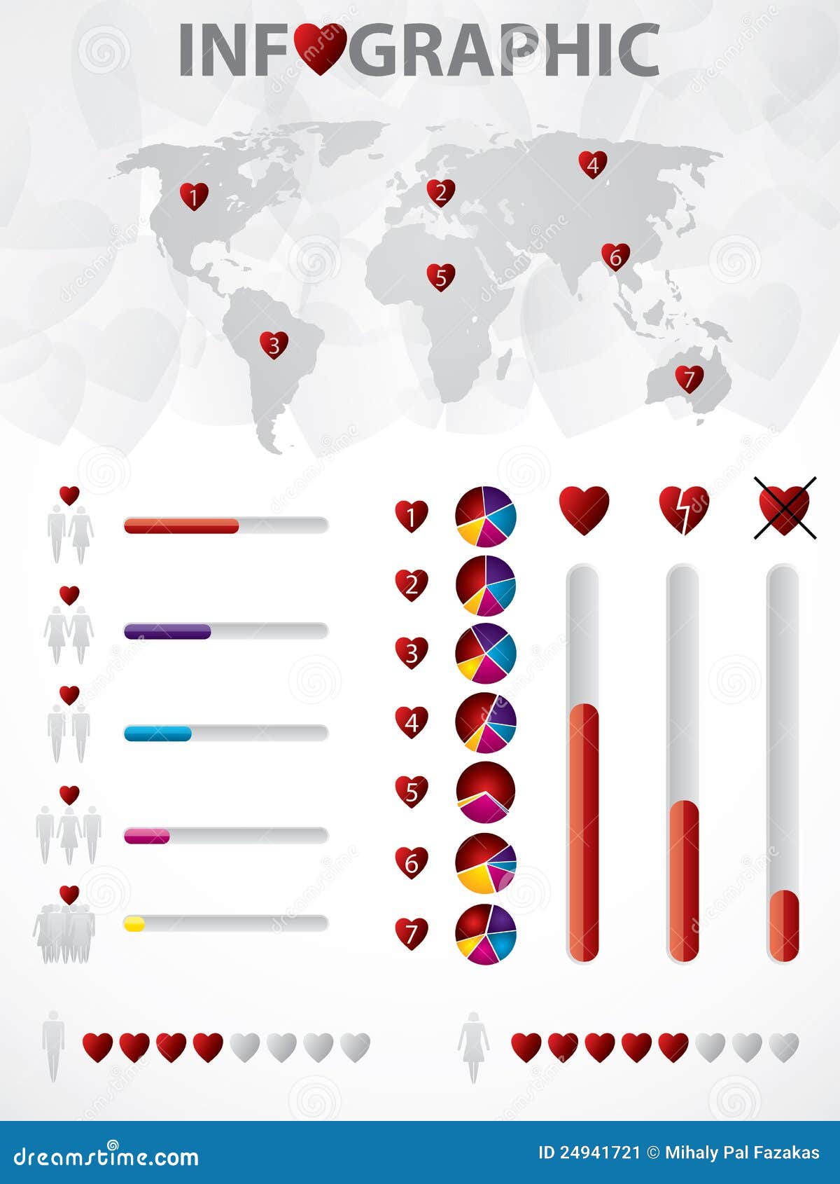 Infographic Love Life Chart Stock Vector - Illustration of icon, print ...