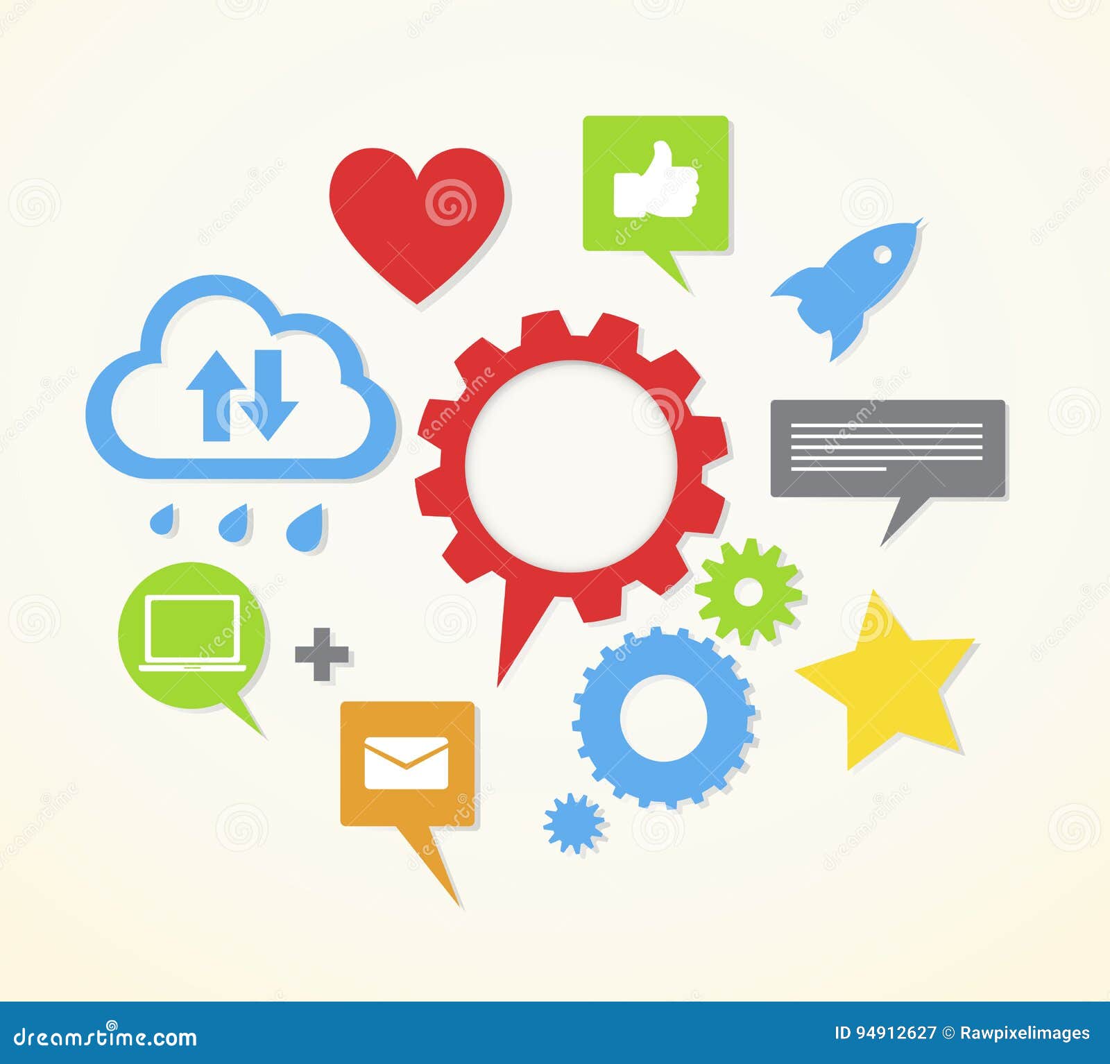 Infographic Mail Rocket Icons Concept Stock Illustration - Illustration ...