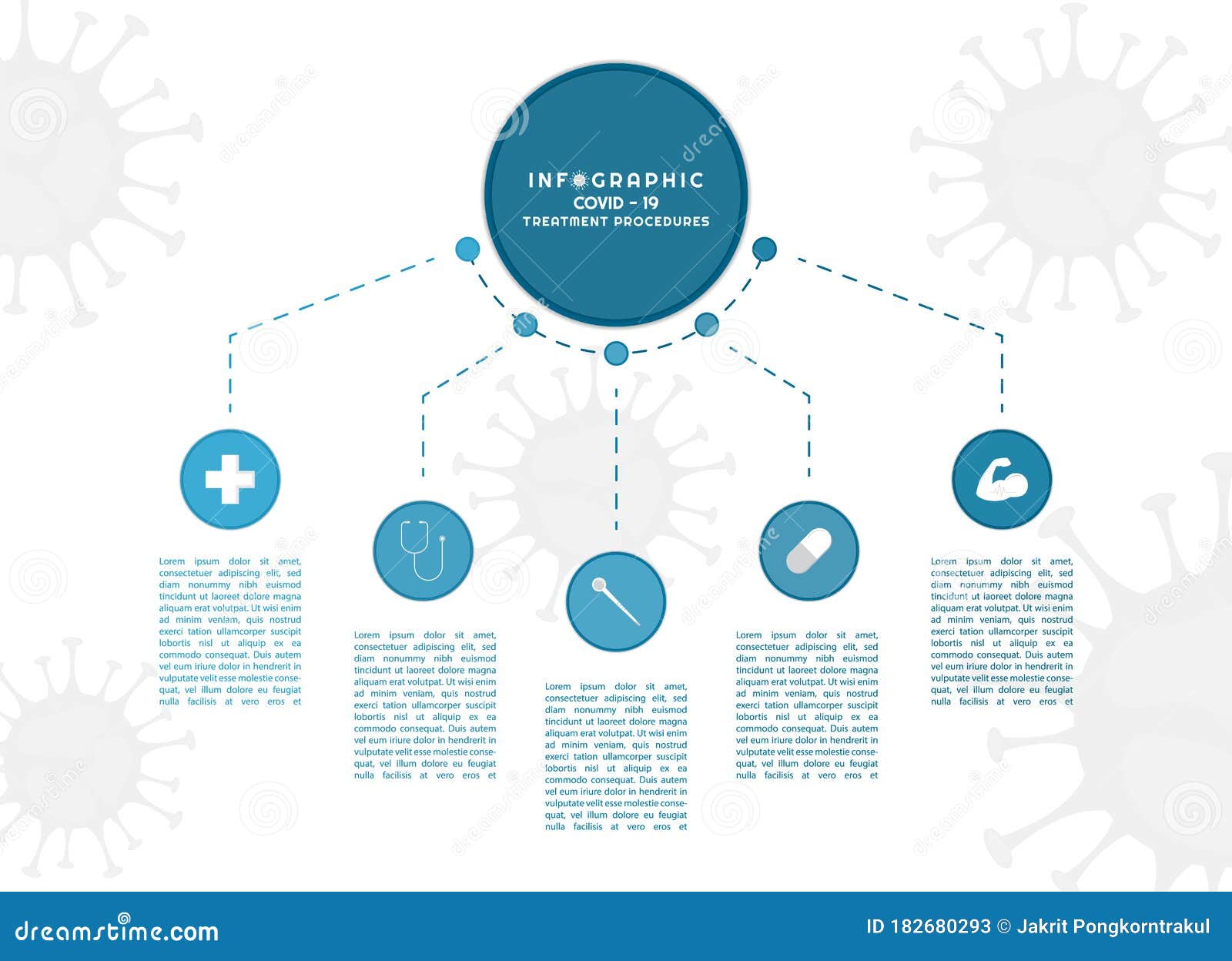 Infographic for Medical Geometric Circle Shape Line Dashed with Space ...