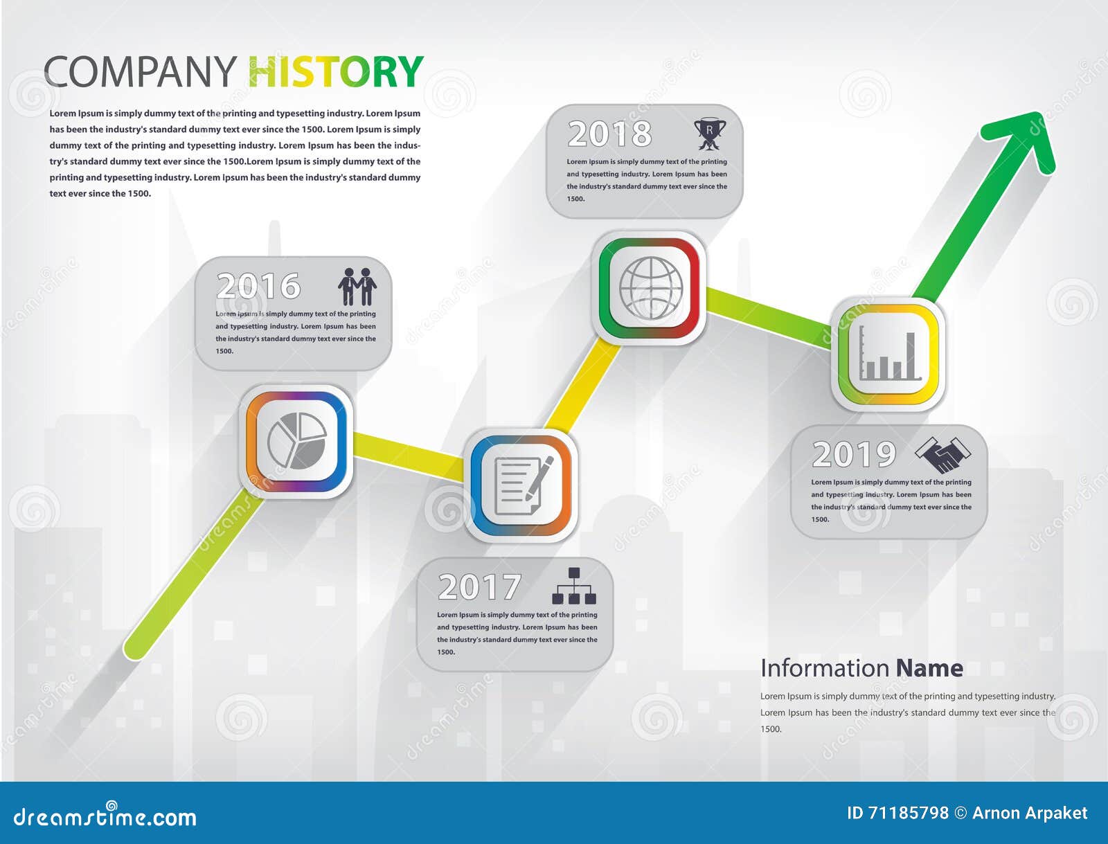Infographic Milstolpe- Och Timelinehistoria Stock Illustrationer ...