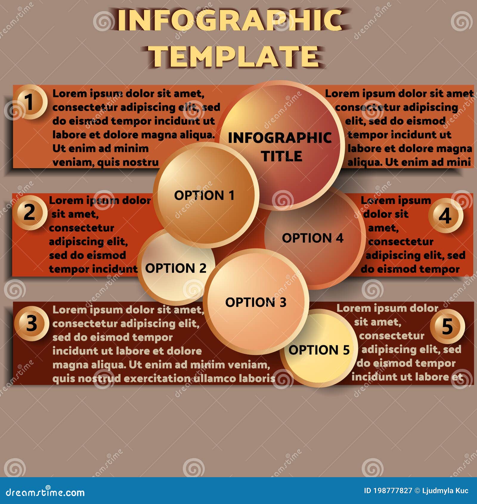 Infographic Model with Chaotic Circles Stock Image - Image of infograph ...