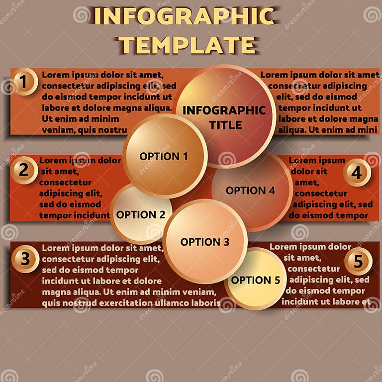 Infographic Model with Chaotic Circles Stock Image - Image of infograph ...