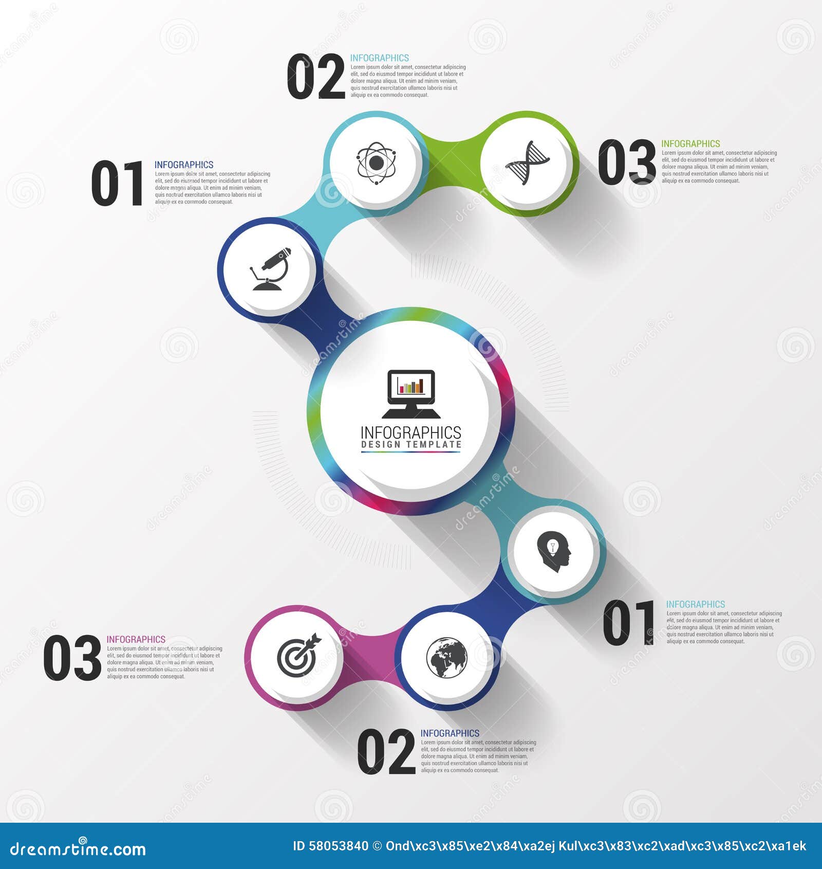 Infographic Modern Design on the Grey Background. Vector Illustration ...