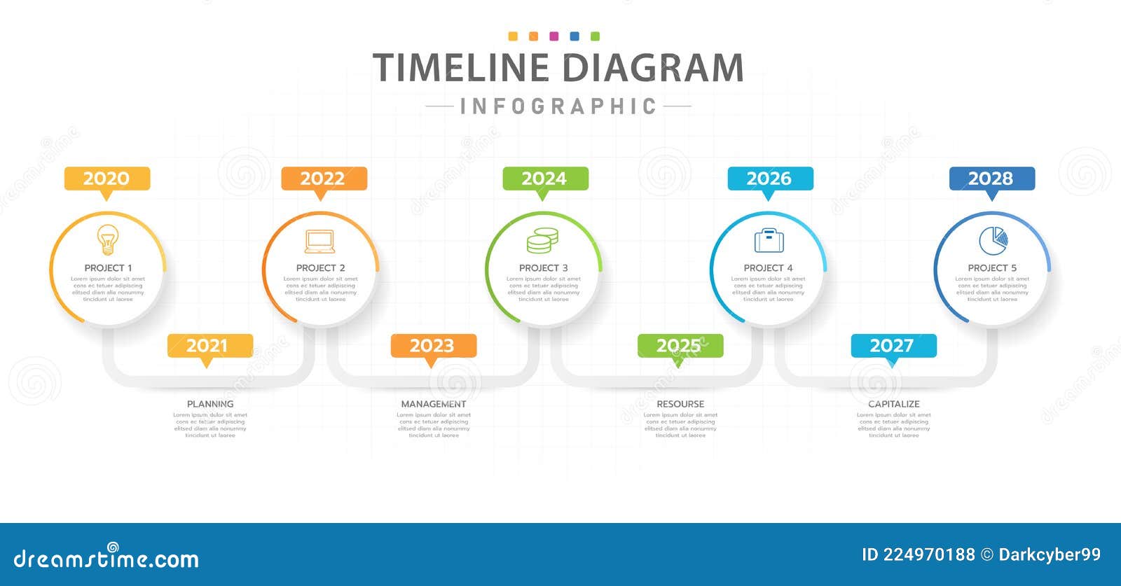 Infographic 5 Modern Project Timeline Diagram With Yearly Roadmap ... Infographic 5 Modern Project Timeline Diagram With Yearly Roadmap ...
