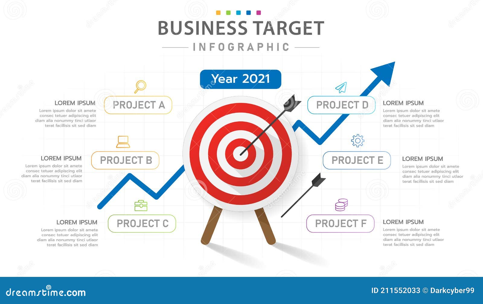 Modern Target Logo With An Arrow Hitting The Center, Symbolizing ...