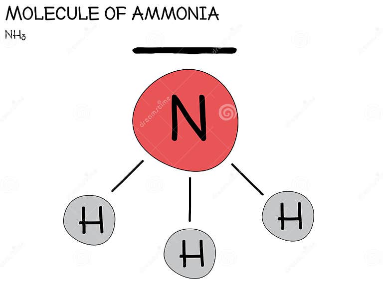 Infographic of the Molecule of Ammonia Stock Vector - Illustration of ...