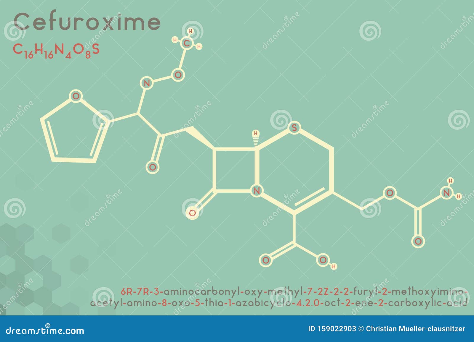 Infographic of the Molecule of Cefuroxime Stock Vector - Illustration ...