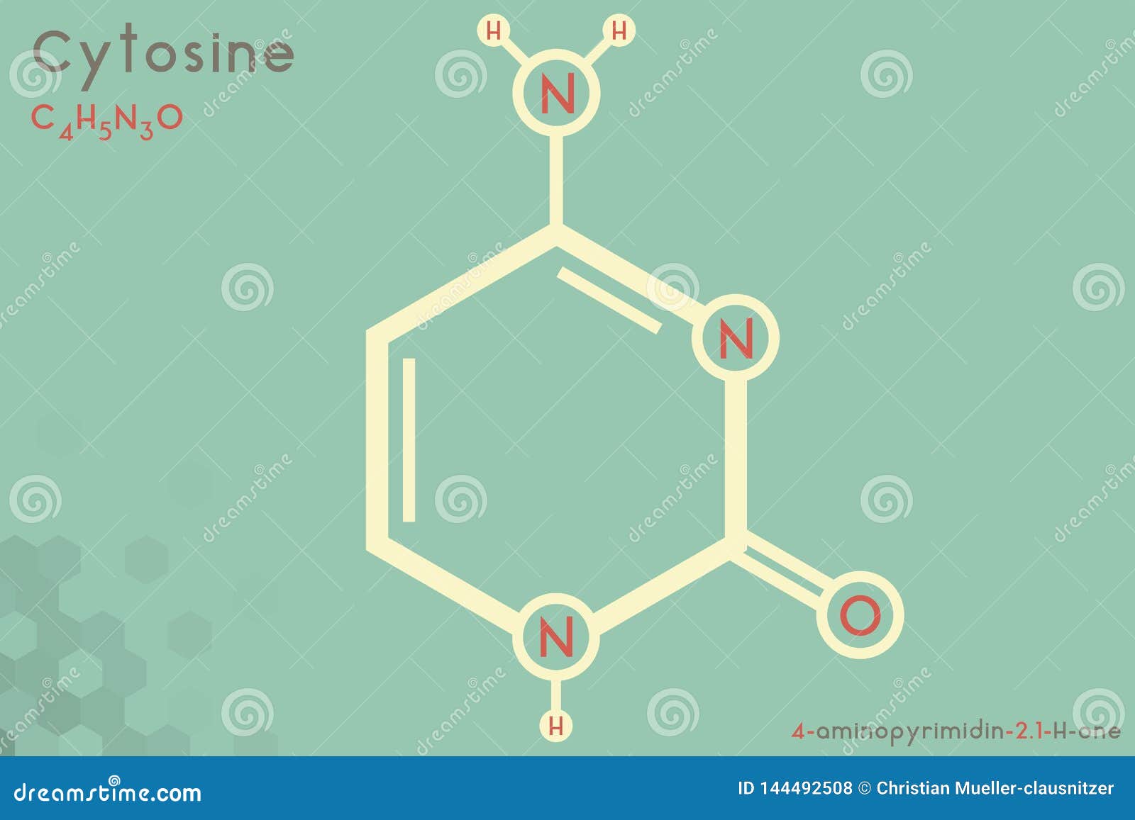 Infographic of the Molecule of Cytosine Stock Vector - Illustration of ...