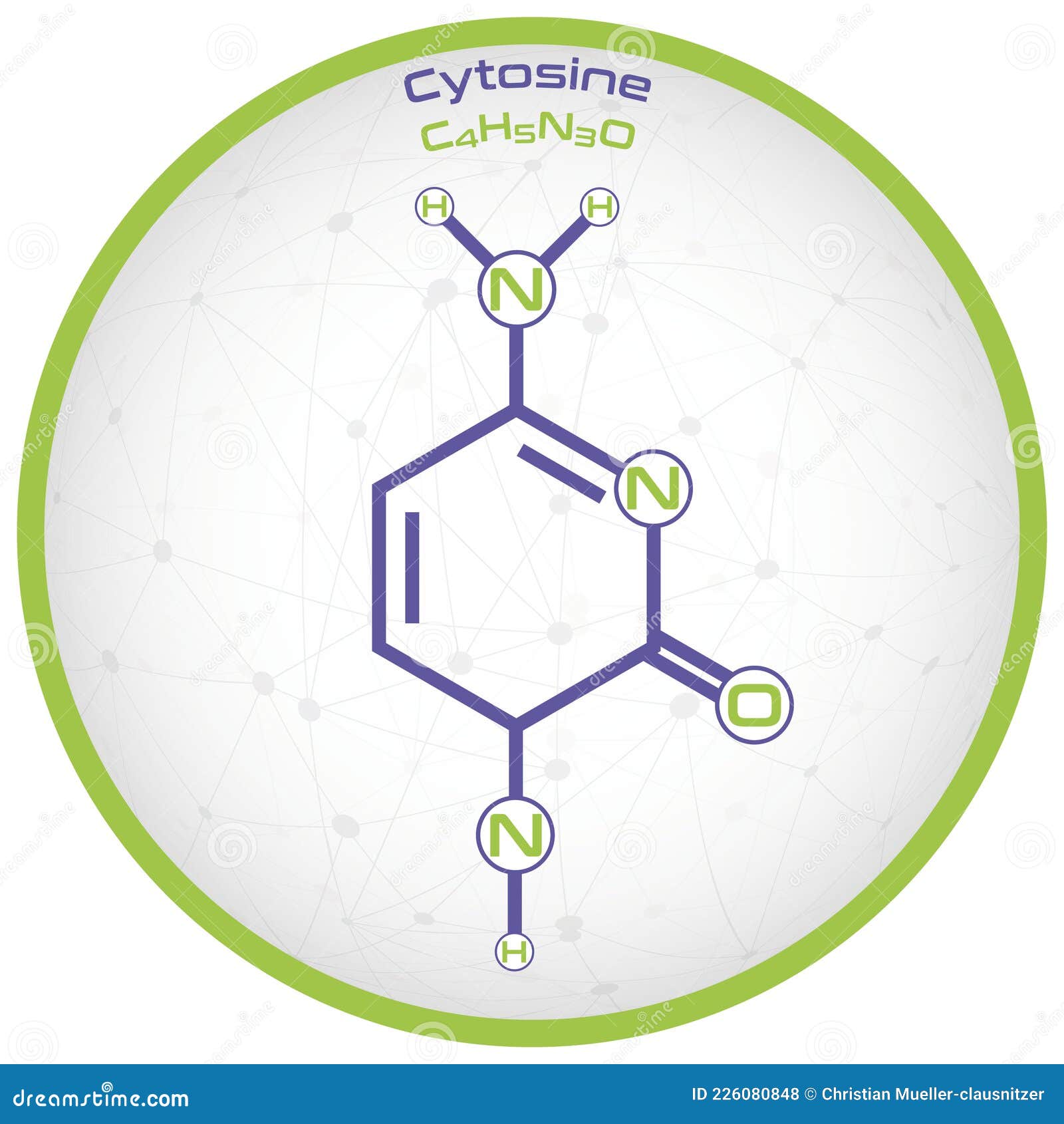 Infographic of the Molecule of Cytosine Stock Vector - Illustration of ...
