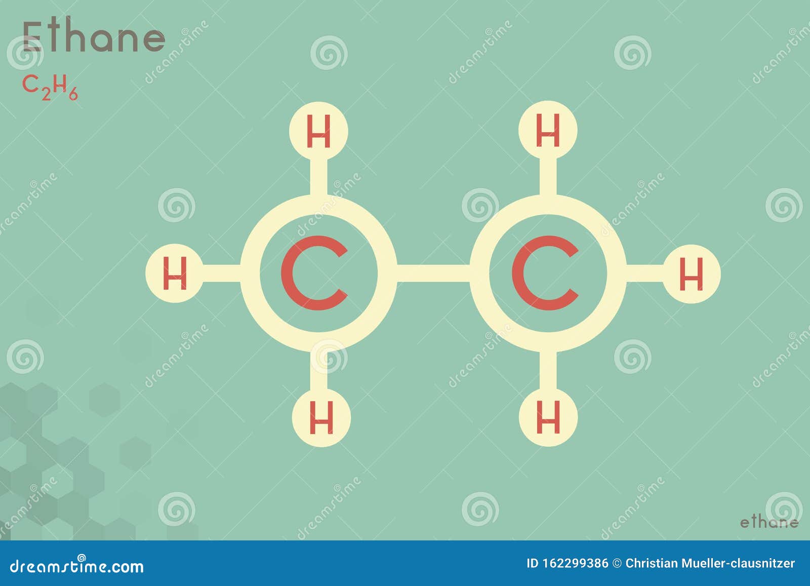 Infographic of the Molecule of Ethane Stock Vector - Illustration of ...