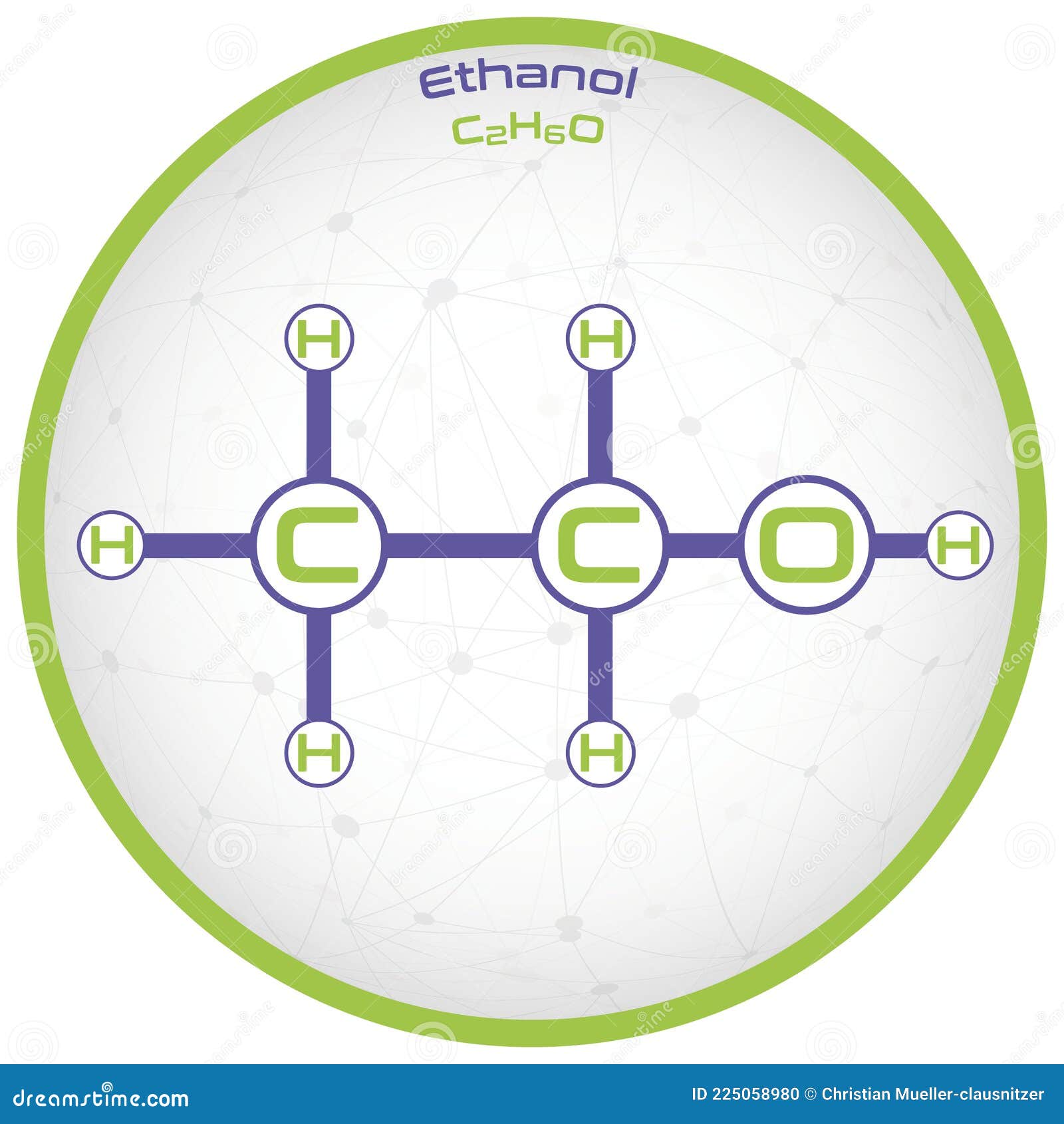 Infographic of the Molecule of Ethanol Stock Vector - Illustration of ...