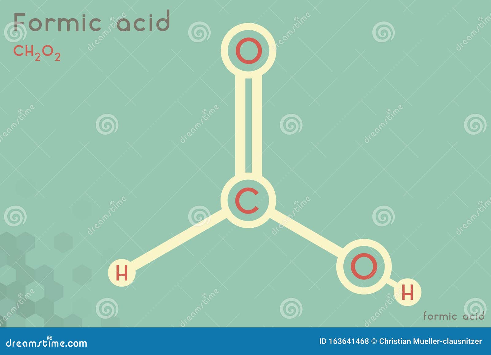 Infographic of the Molecule of Formic Acid Stock Vector - Illustration ...