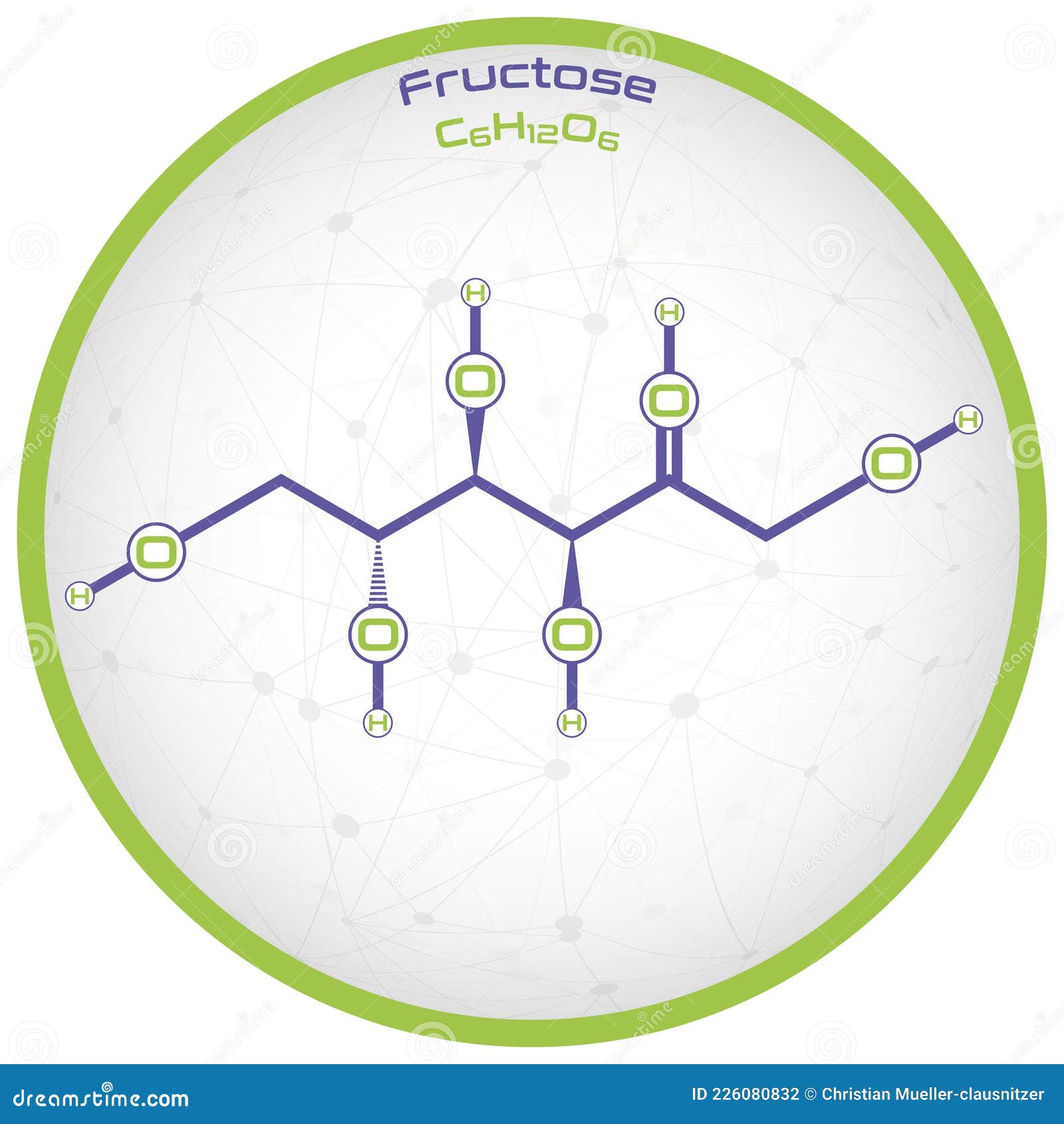 Infographic of the Molecule of Fructose Stock Vector - Illustration of ...