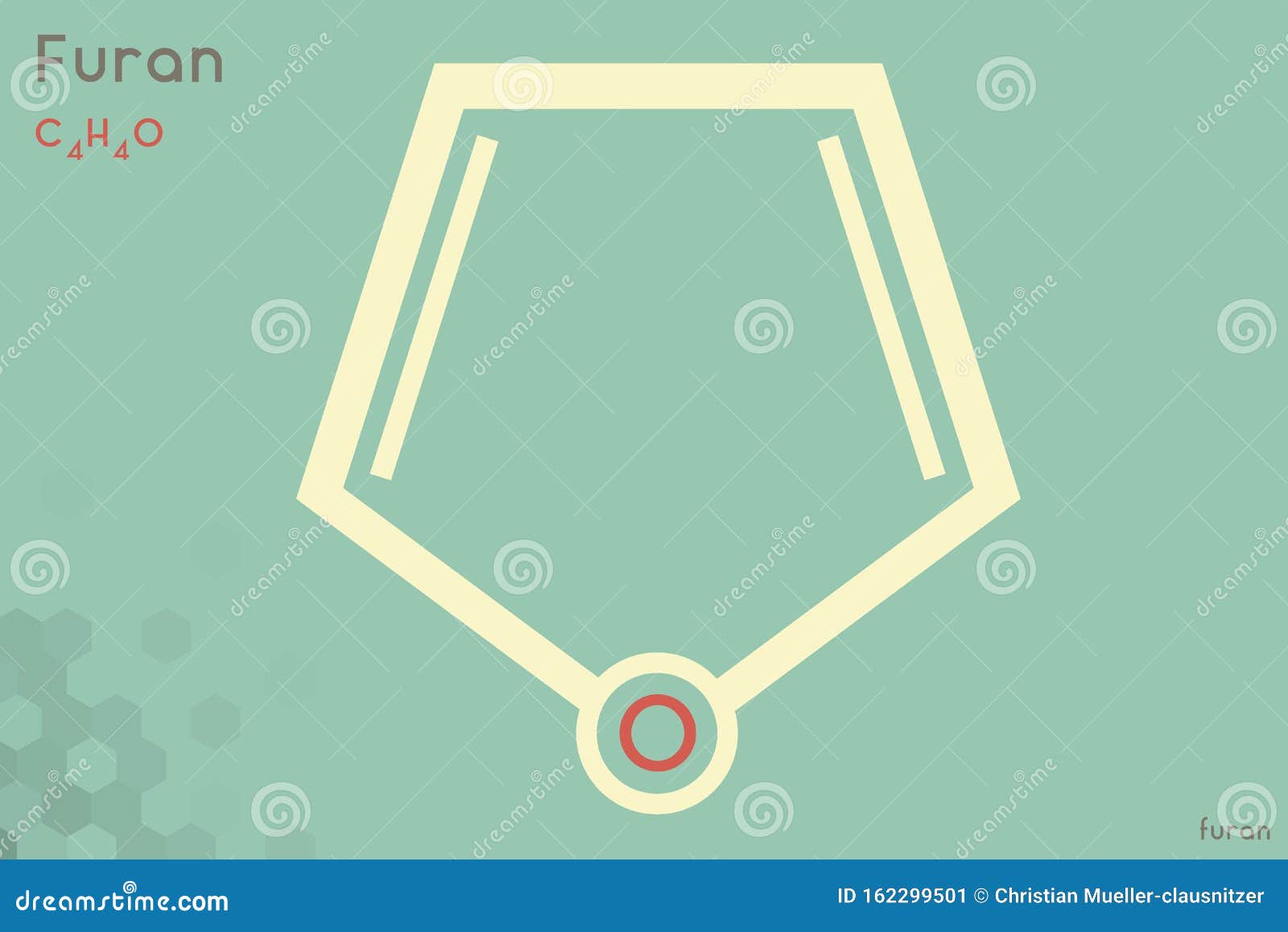 Infographic of the Molecule of Furan Stock Vector - Illustration of ...