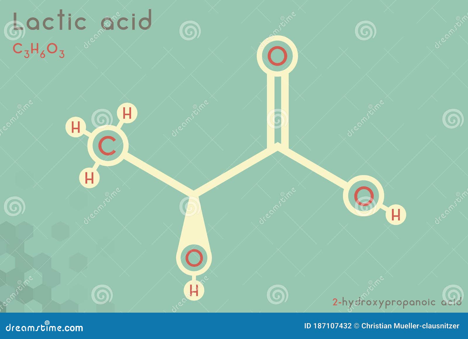 Infographic of the Molecule of Lactic Acid Stock Vector - Illustration ...