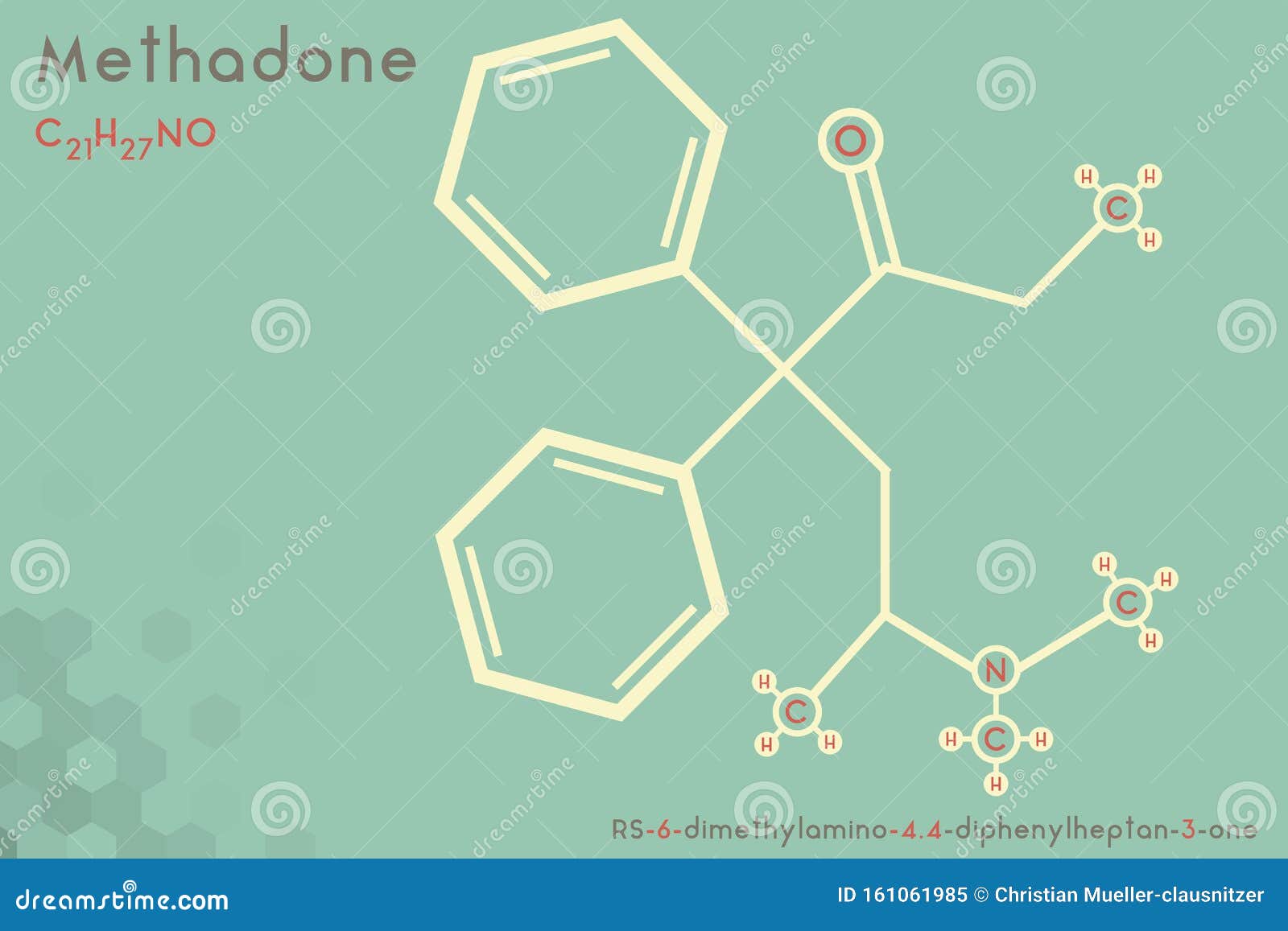 Infographic of the Molecule of Methadone Stock Vector - Illustration of ...
