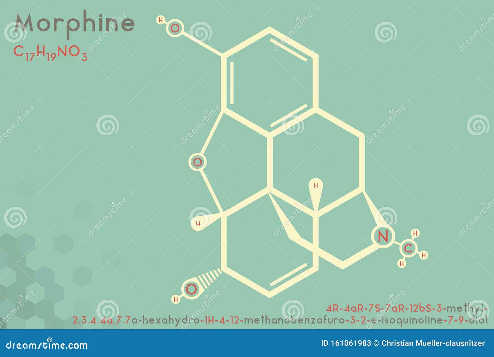Infographic of the Molecule of Morphine Stock Vector - Illustration of ...