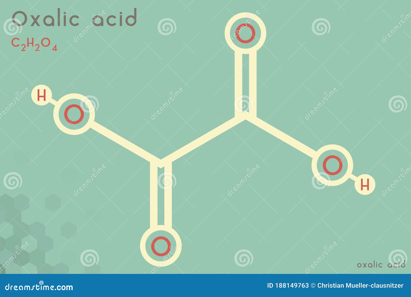 Oxalic Acid Molecule. Skeletal Formula. Stock Photo | CartoonDealer.com ...