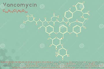 Infographic of the Molecule of Vancomycin Stock Vector - Illustration ...