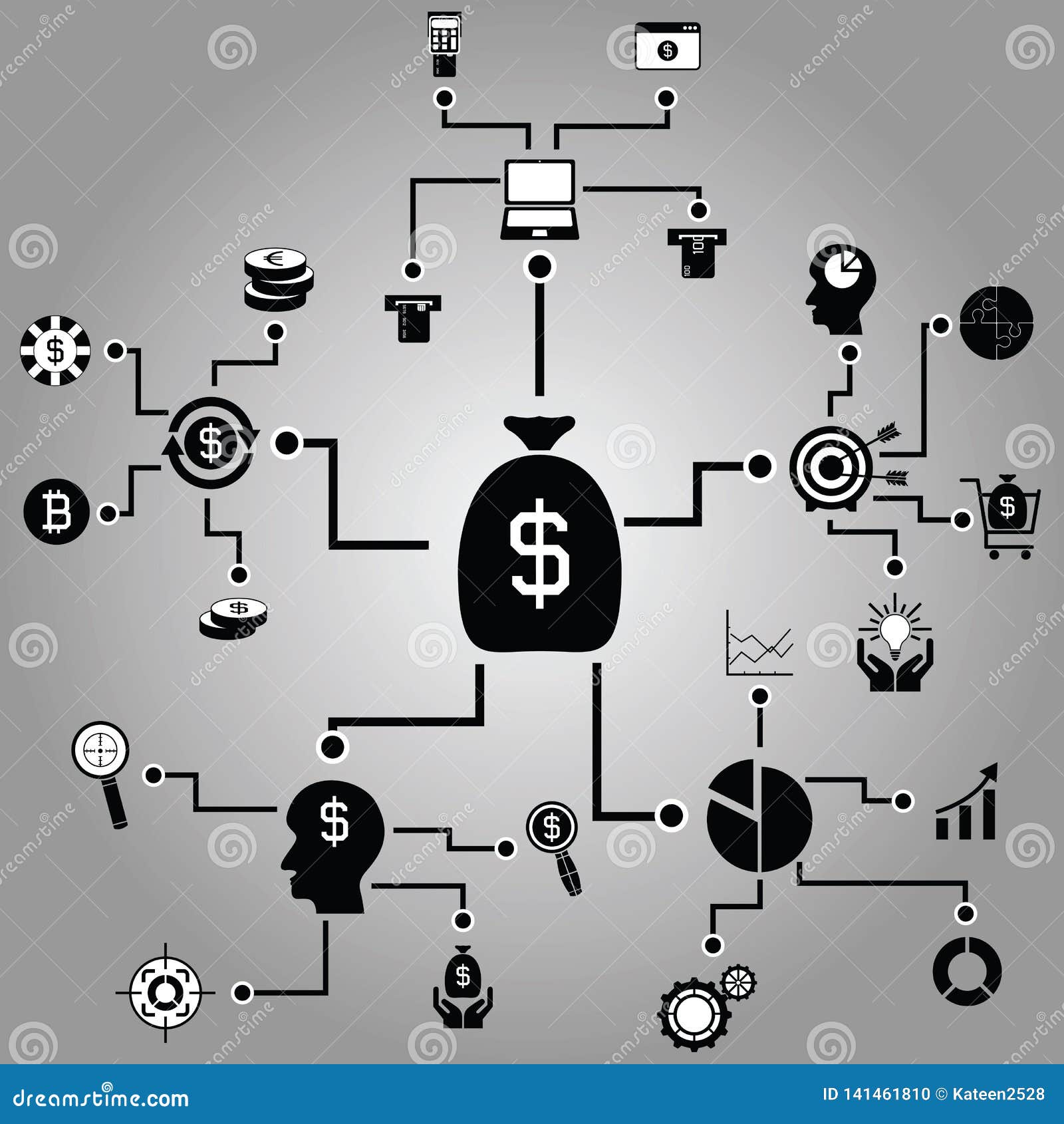 Infographic Money Dollar - Vector Infographic Concept. Business Finance ...