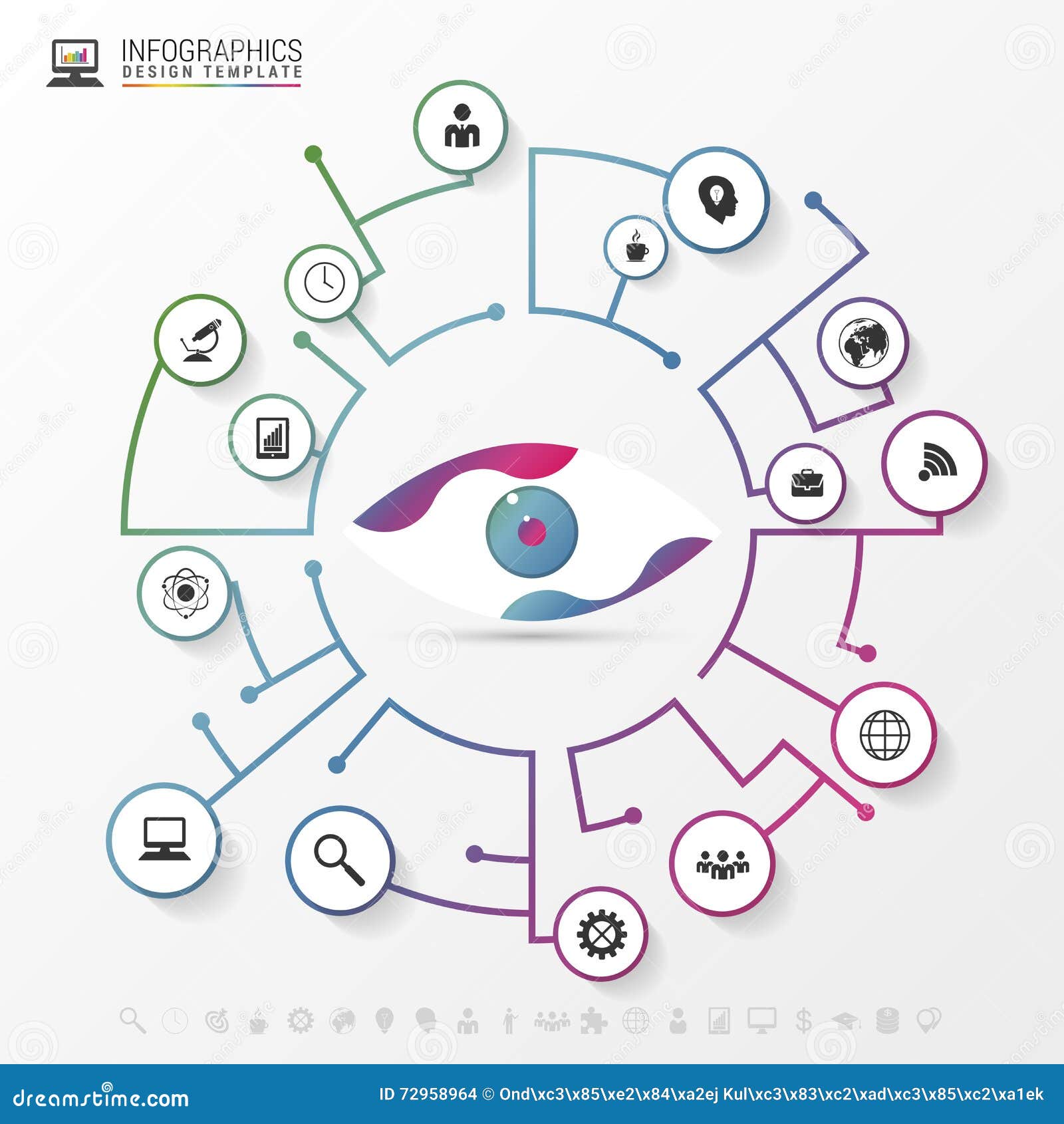 Infographic Network Concept. Modern Business Template Stock Vector ...